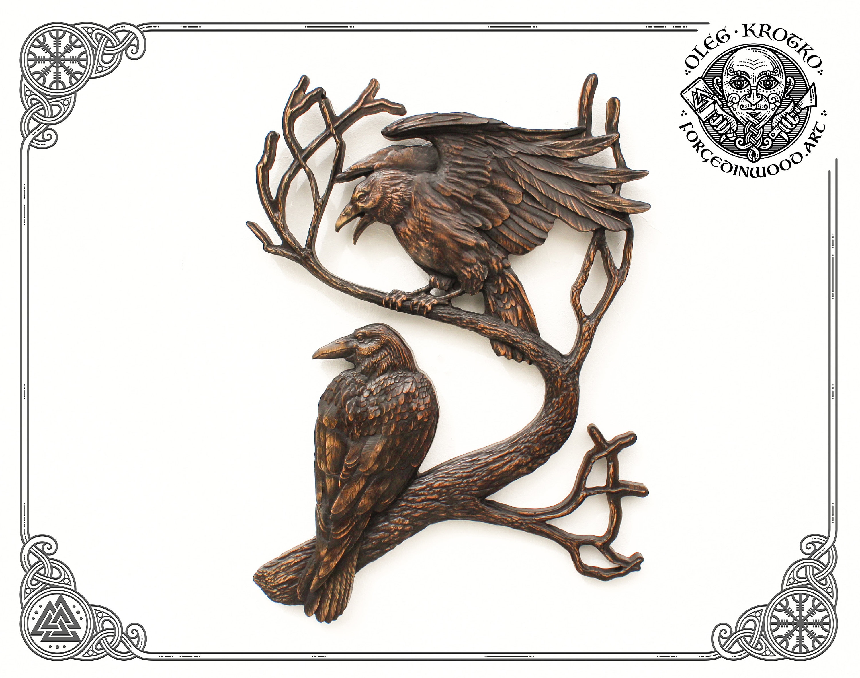 Cuervos de Odín Hugin y Munin regalo vikingo de lujo | Etsy