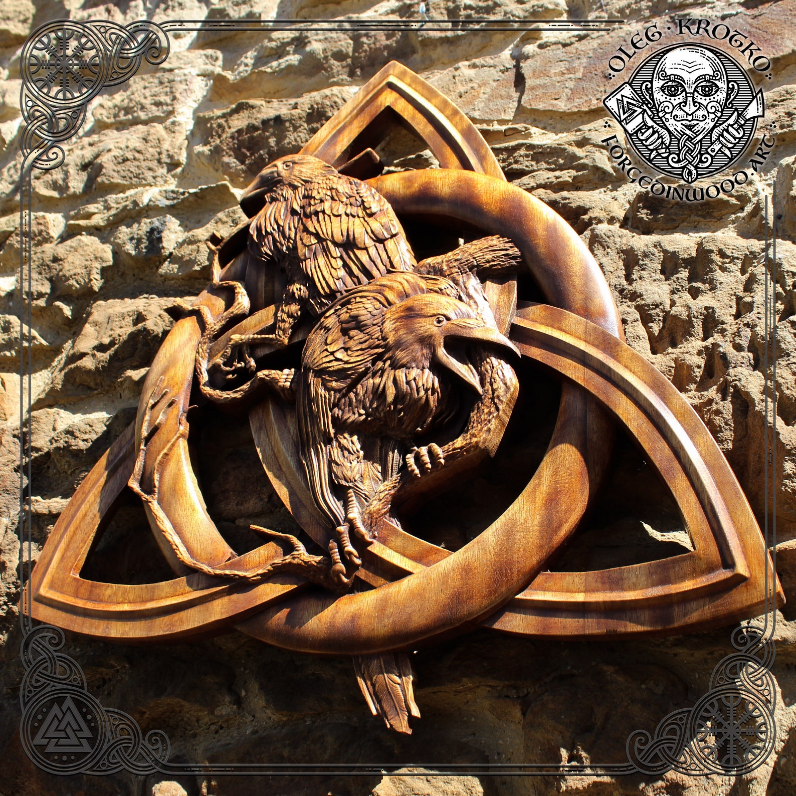 Hugin Munin Raven Odin Magic Viking Symbol Plaques Home Decor - Etsy Canada