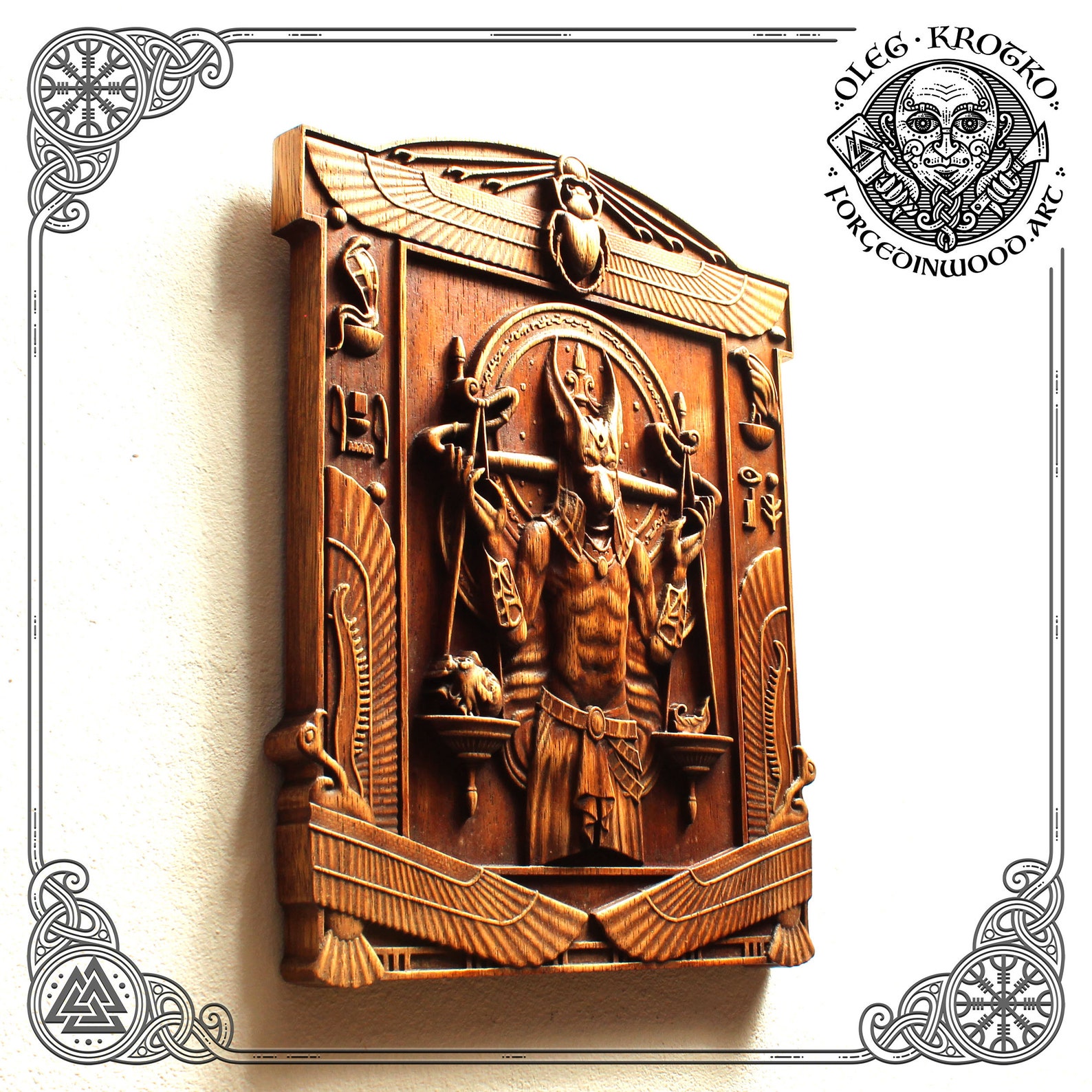 Anubis Ancient Egyptian God of the Dead Wood Carved Icon - Etsy