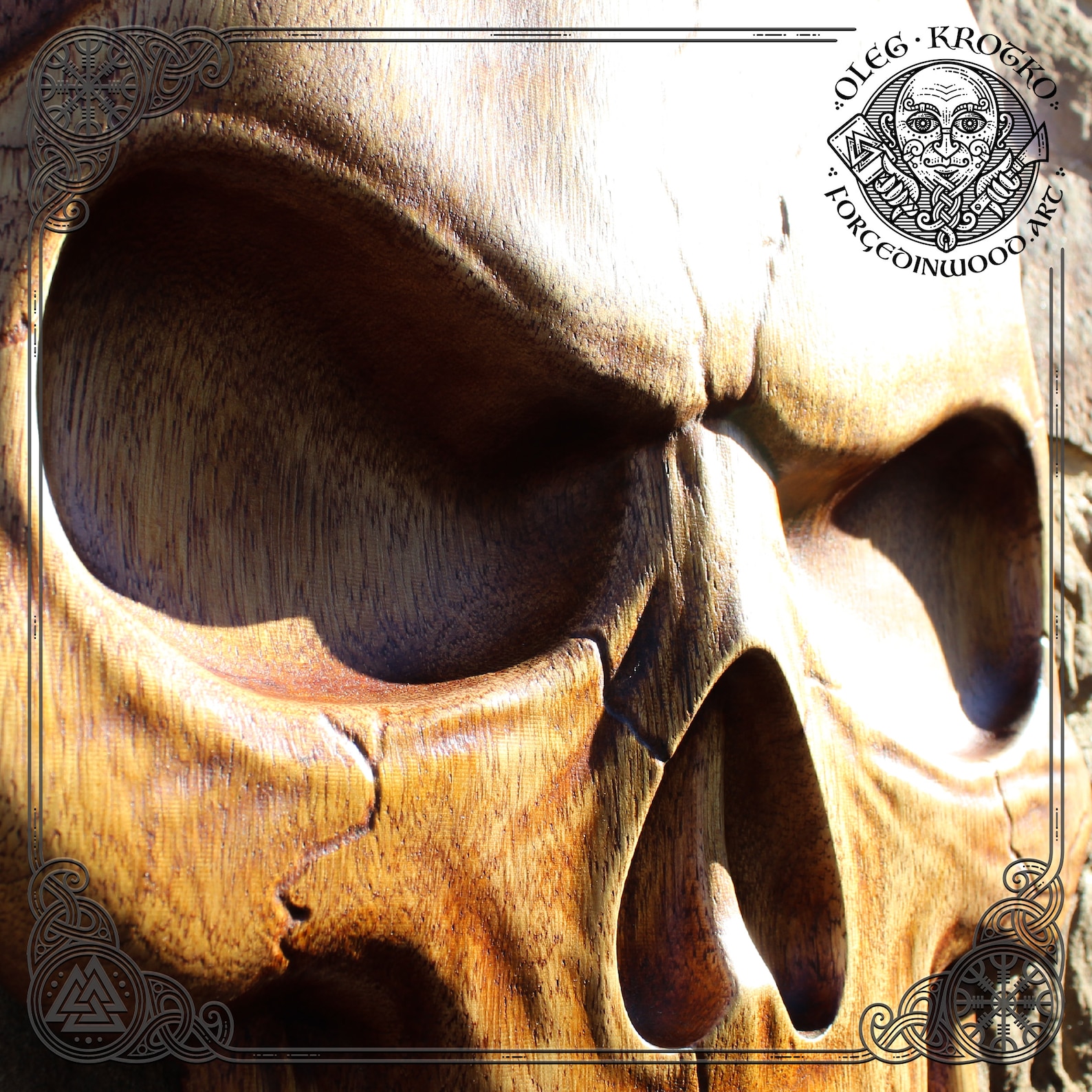 Cool Viking Valhalla Skull Carved Macabre Art Sculpture | Etsy