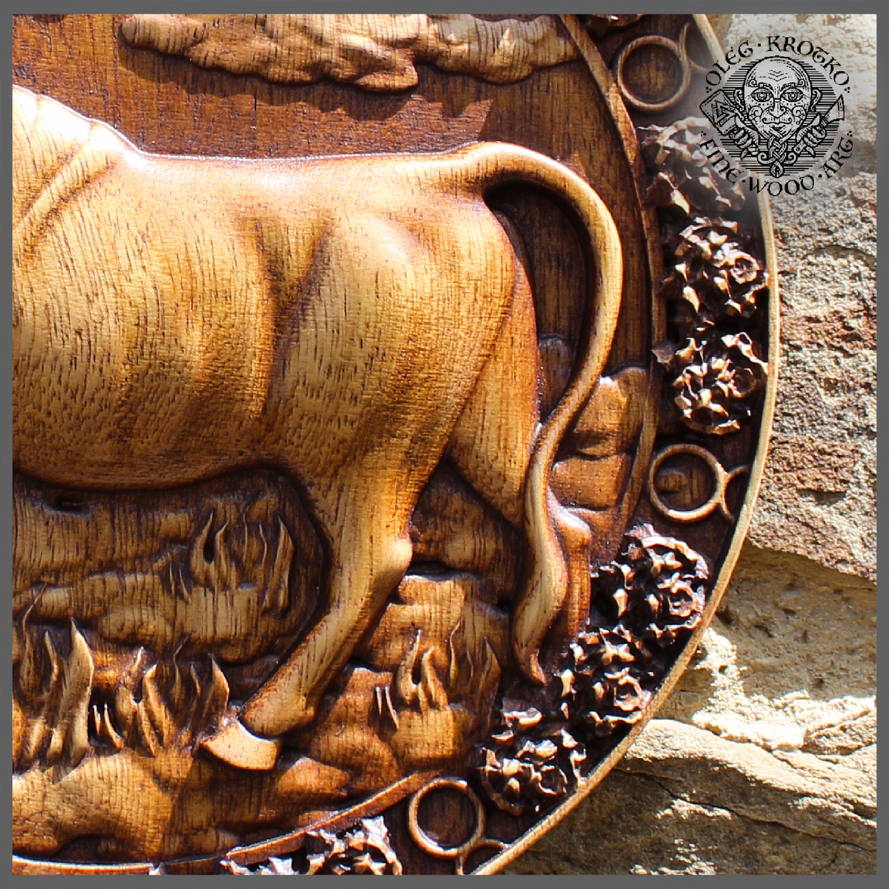 Taurus Zodiac Symbol Wood Plaque Horoscope Wood Carving Sign | Etsy