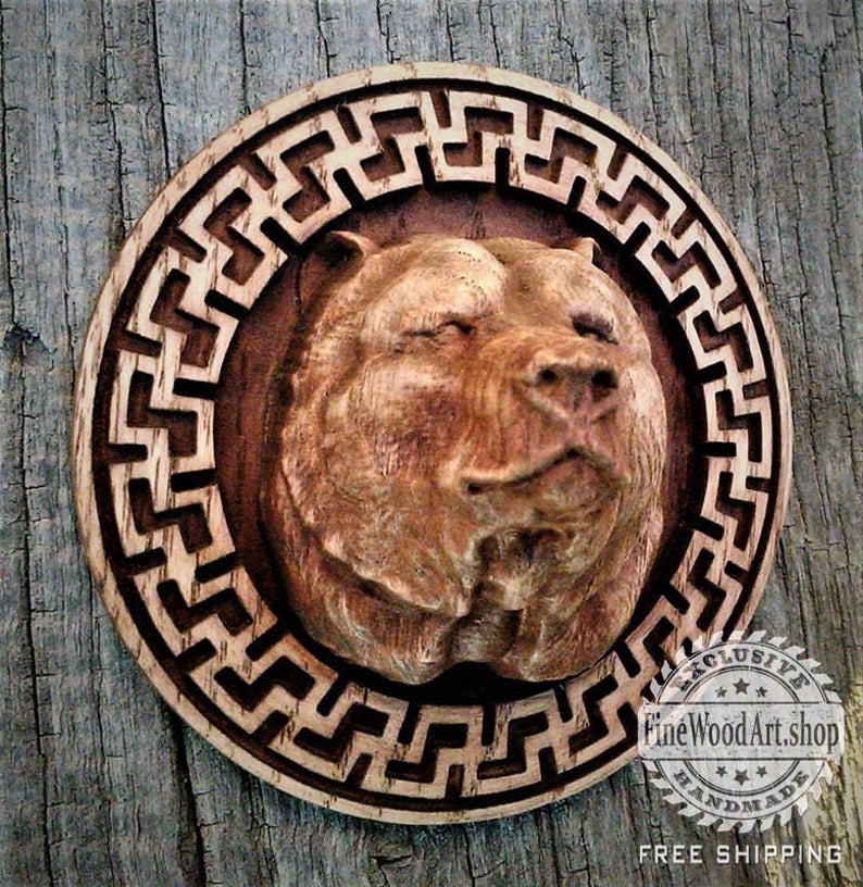 Bear Svastica Fylfot Cross Swastica Pagan Symbol Viking Home | Etsy