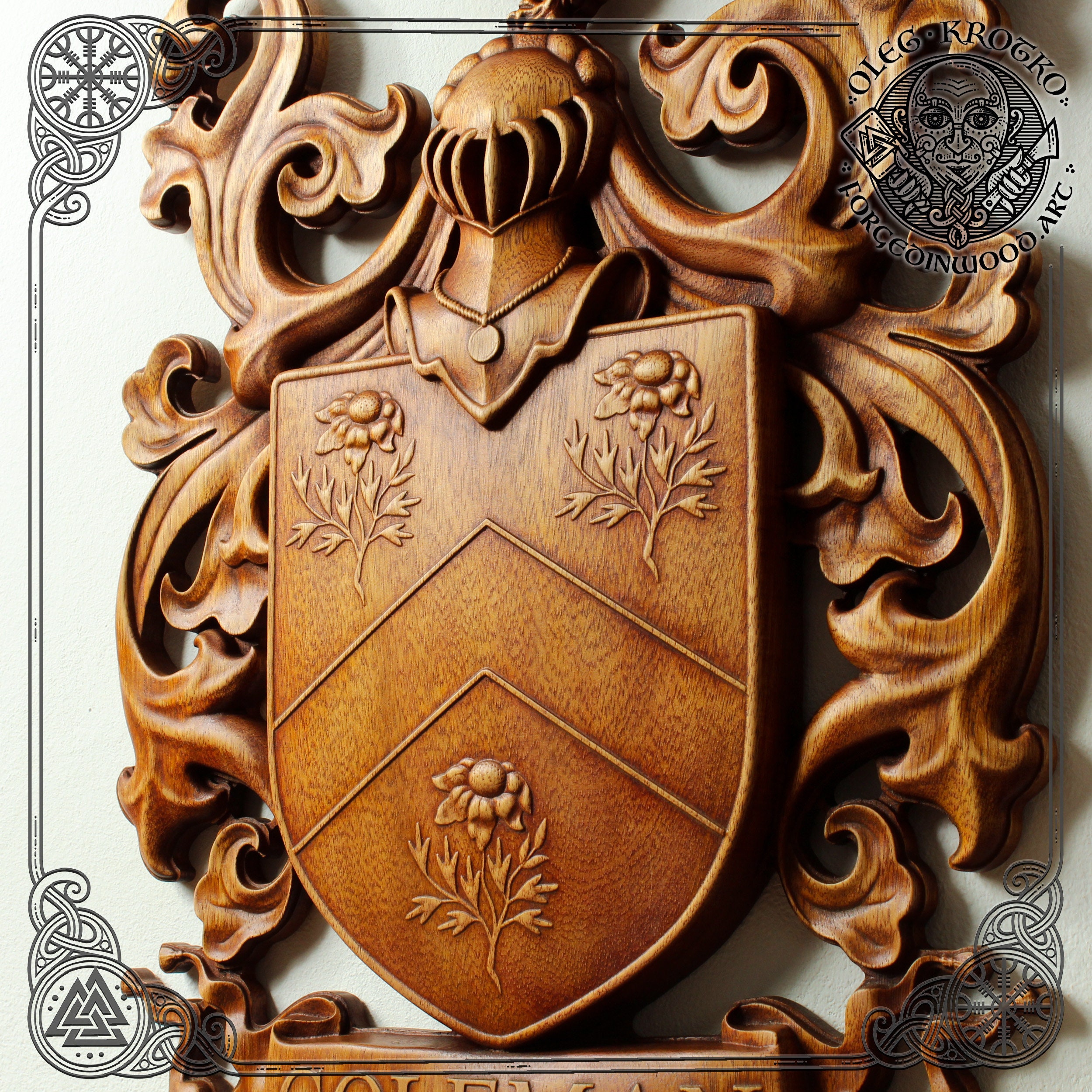 Example of Family Heraldic Symbols Coat Arms Custom Artwork | Etsy