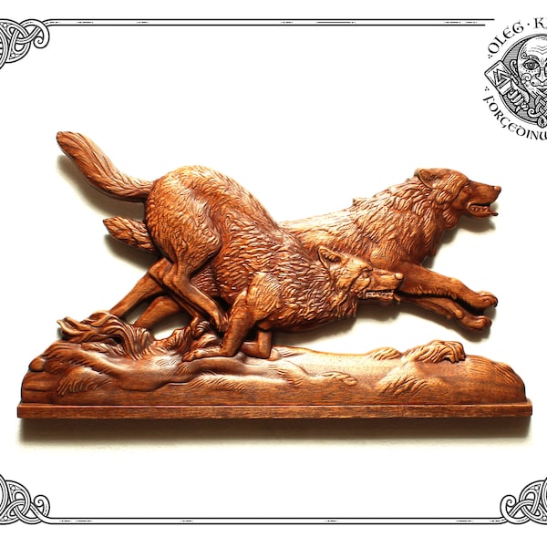 Carved Wolf - Etsy