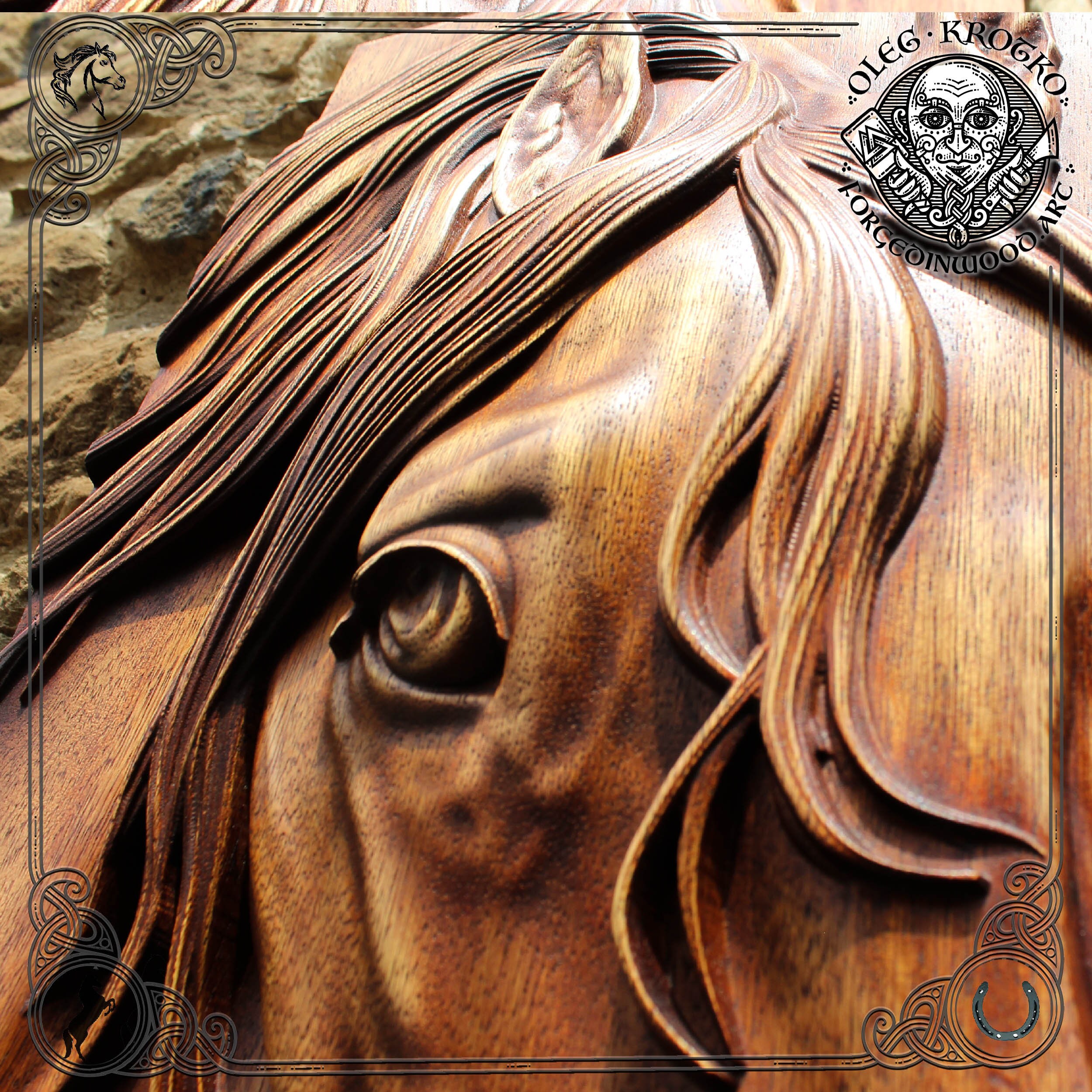 Amazing Wooden Horse Portrait Luxury Wall Hanging Decor | Etsy