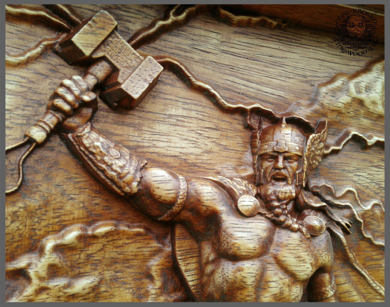 Hand Carved Thor Hammer Wood Picture - Norse Pagan Wall Art - Etsy