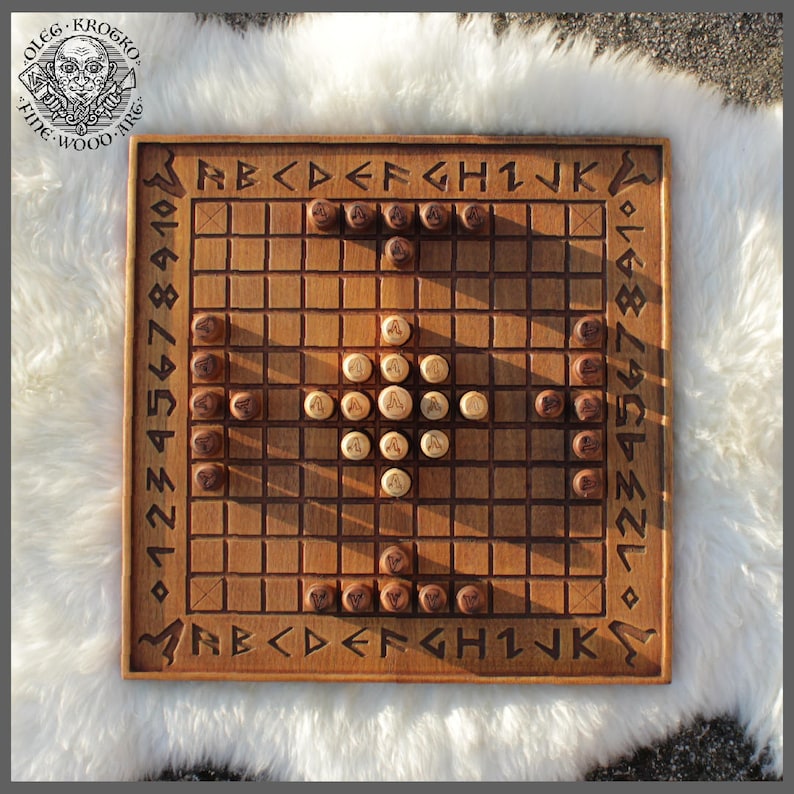 Hnefatafl Minnesota Viking Traditional Game Strategy Board | Etsy