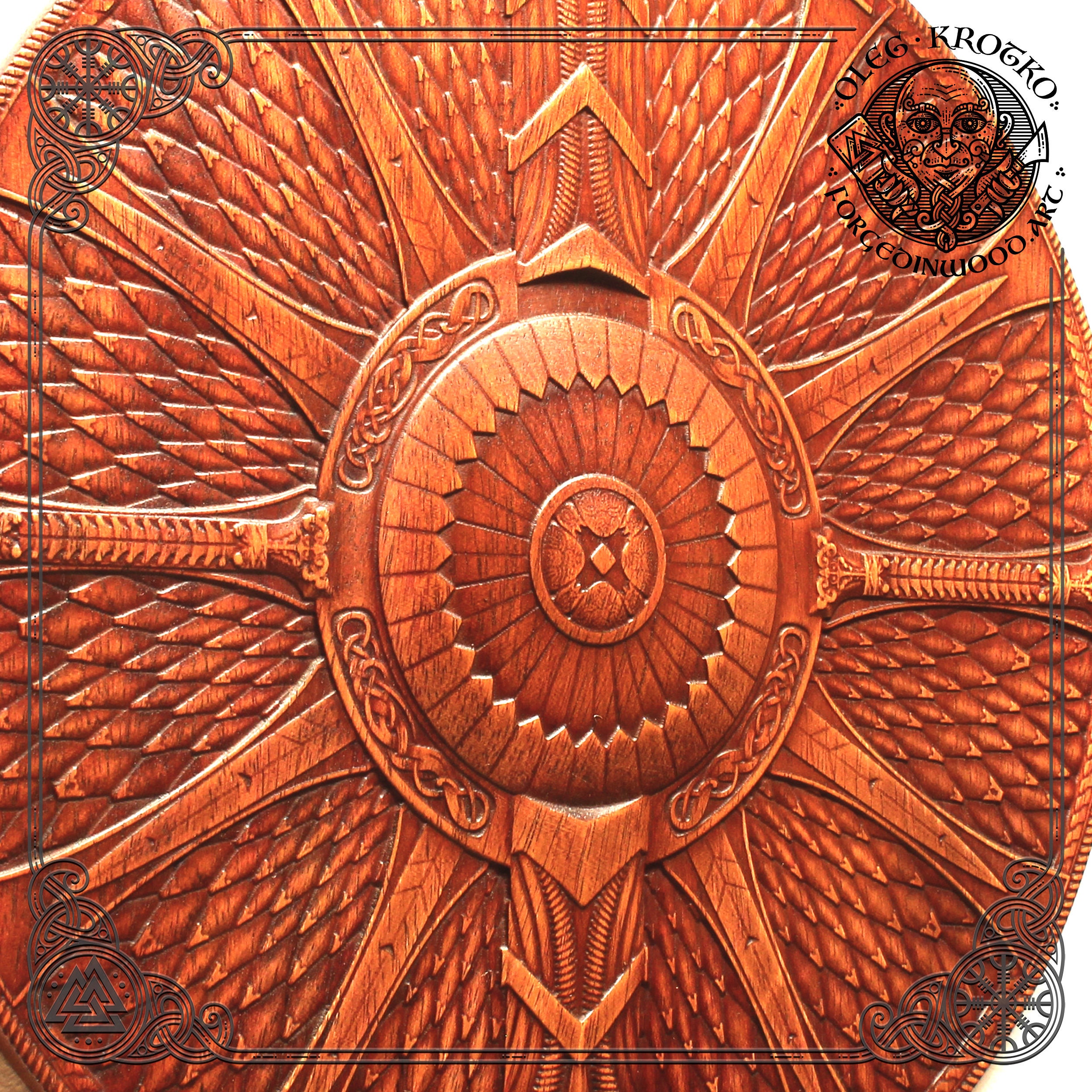 Magic Shield Best Gift for Viking Wood Carved Viking Wall - Etsy