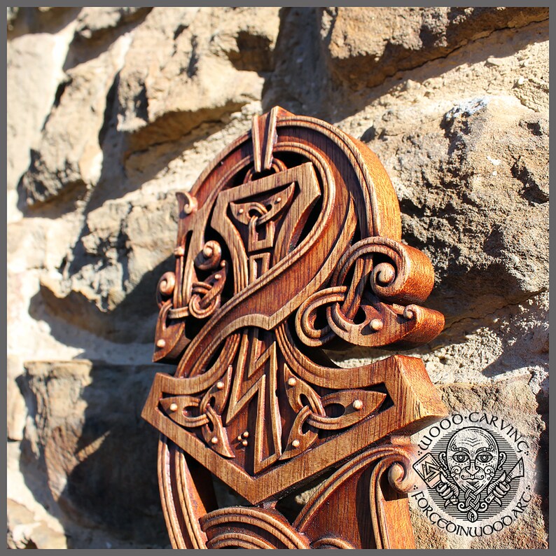 Thor Hammer Norse Wood Carving Vikings Odin Art Pagan Heathen | Etsy