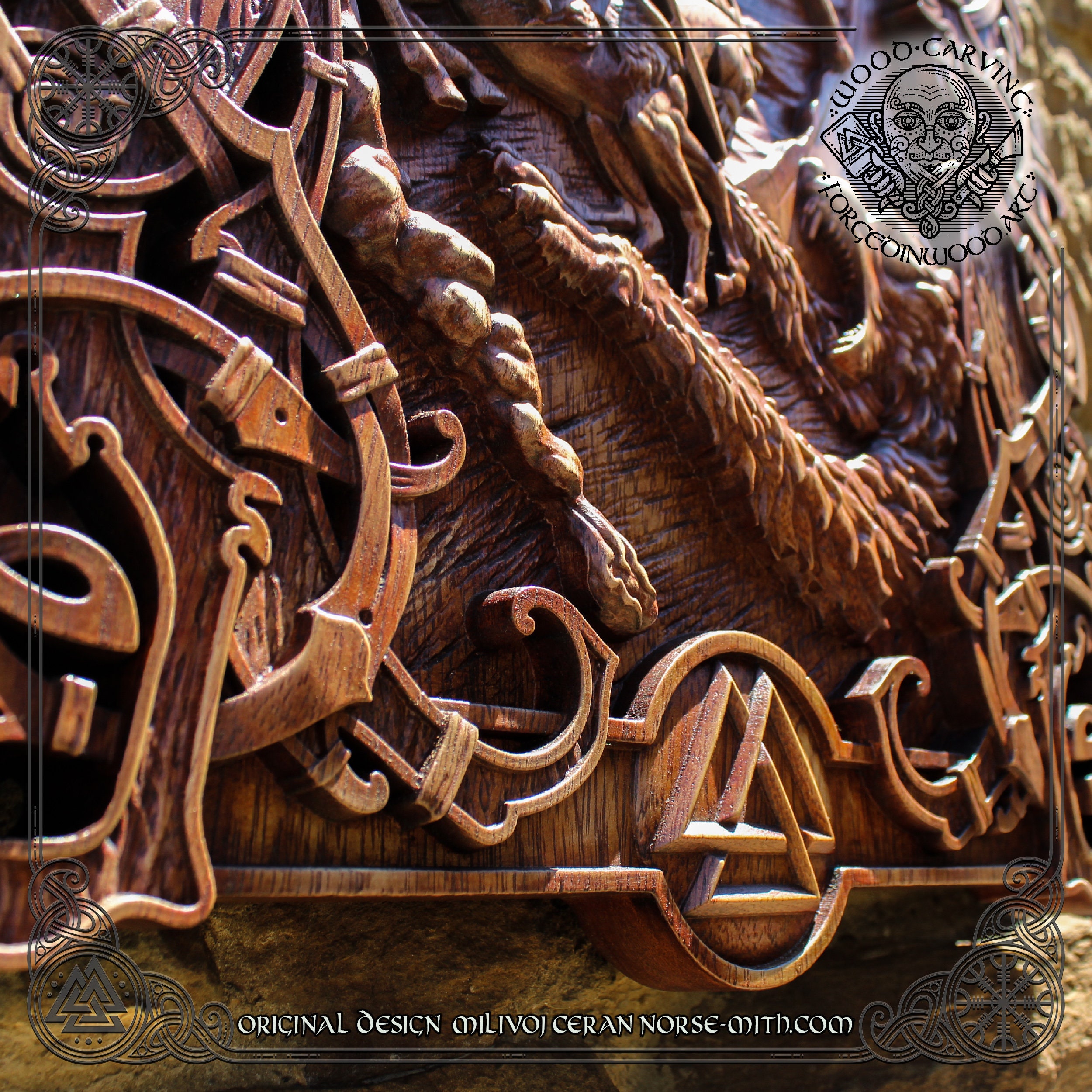 Ragnarok Luxury Wood Carving Picture. Vikings Home Decor. | Etsy UK