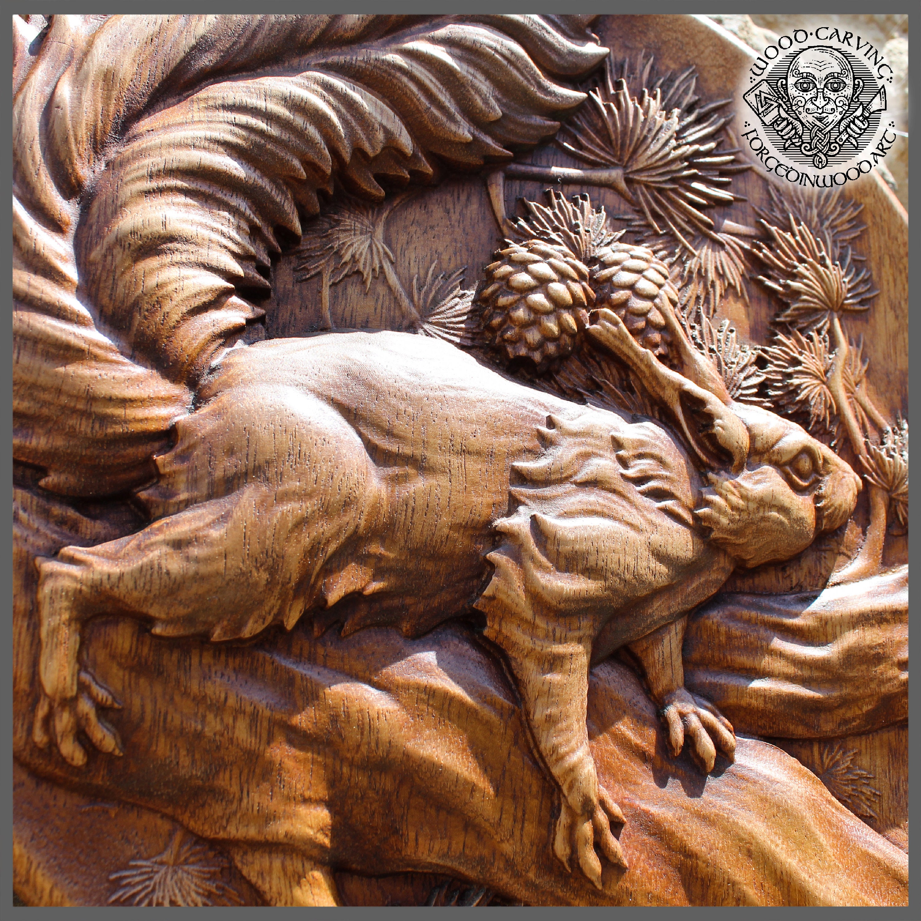 SQUIRREL Graceful Wood Carving Animal Picture. Wild Life - Etsy