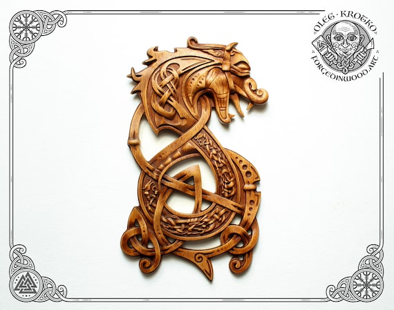 Luxury Carved Son of Loki Demon Wolf Fenrir Art From Norse - Etsy