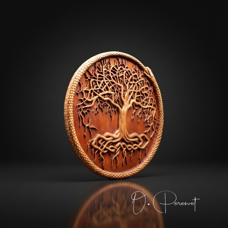 Yggdrasil Wood Carving, Tree of Life Wall Art, Norse Mythology Decor ...