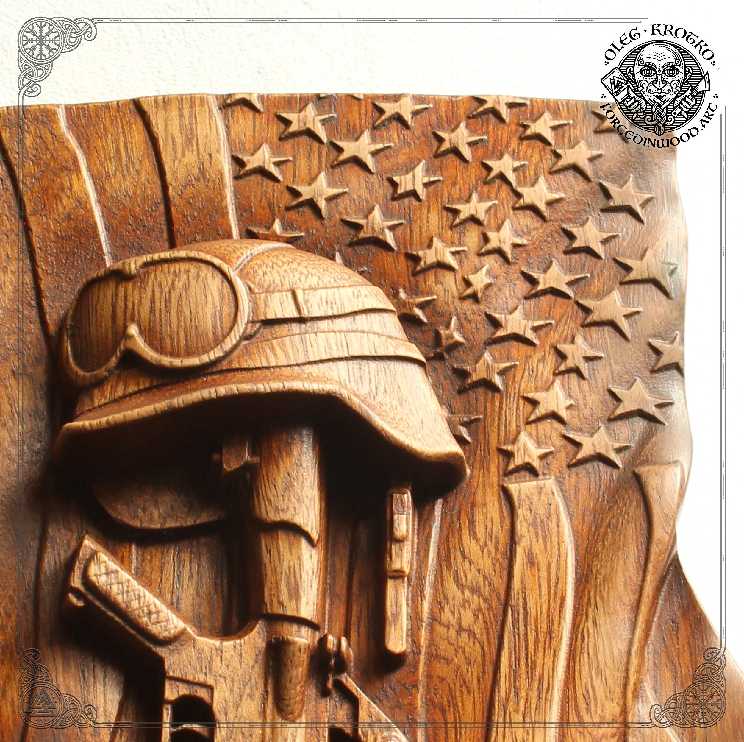 Tribute American Fallen Hero Flag Wall Hanging Plaques Decor | Etsy