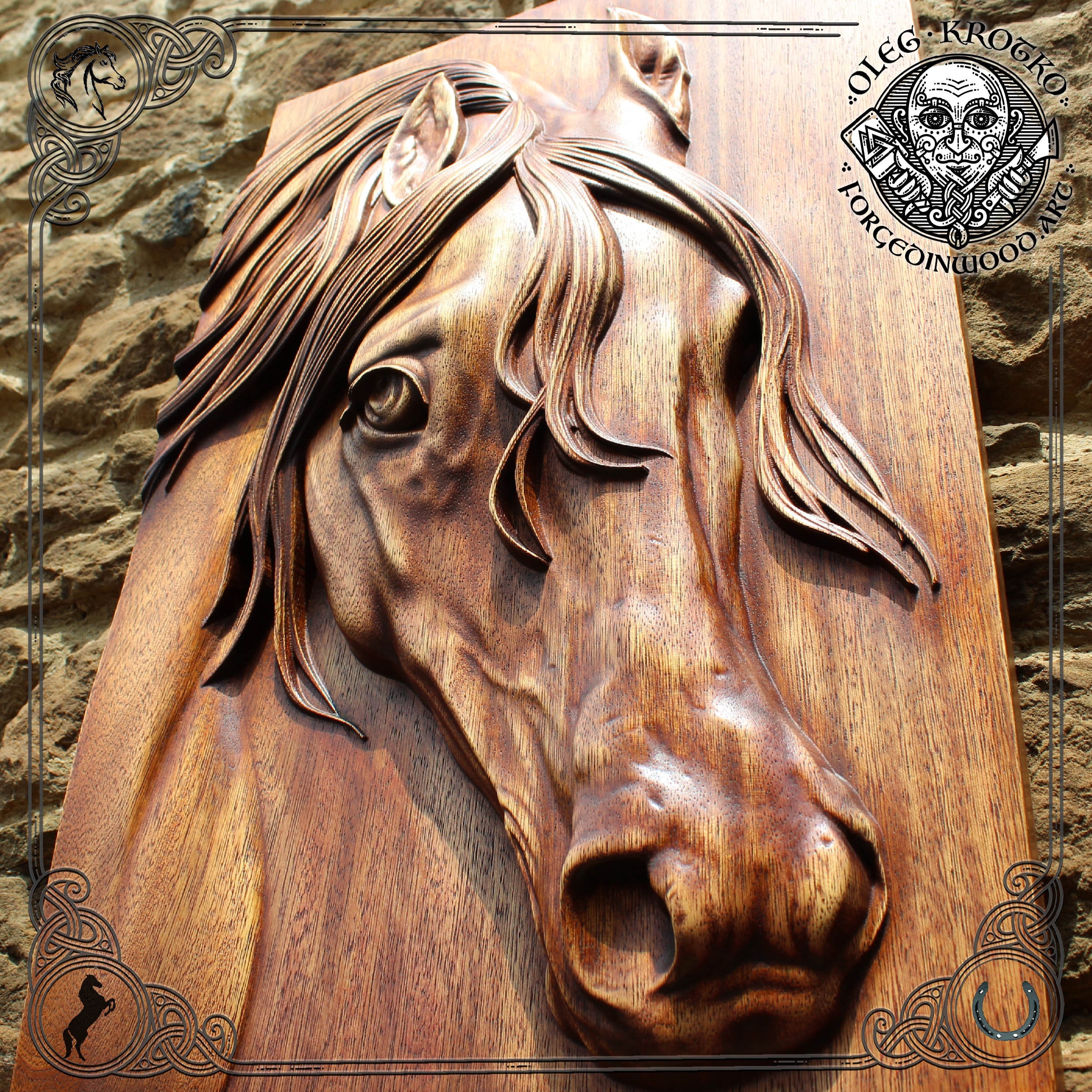 Amazing Wooden Horse Portrait Luxury Wall Hanging Decor | Etsy