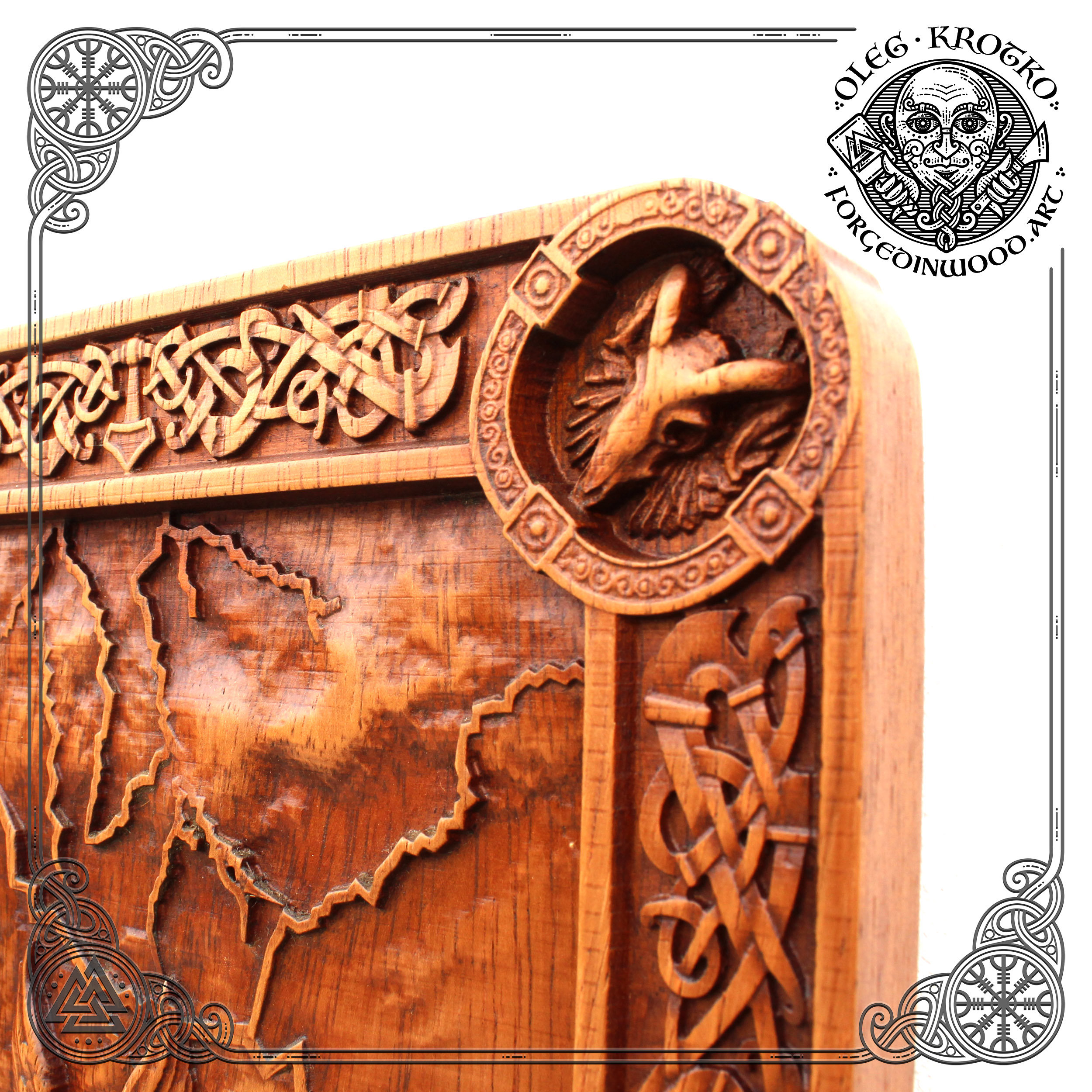 Thor Norse Wood Carving Vikings Wall Woodwork Art Odin Wall - Etsy