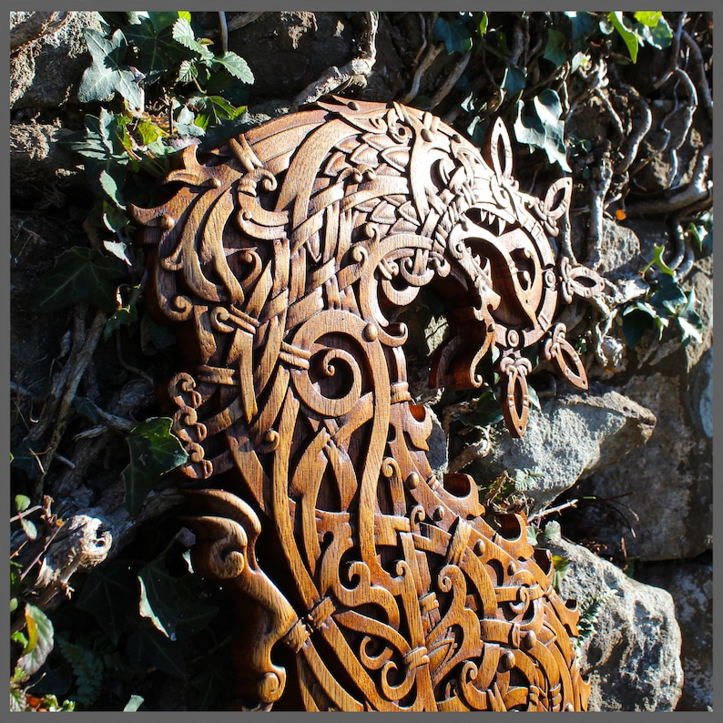 Fenrir Wolf Odin Vikings Decor Norse Art Thor Ethnic Wood - Etsy