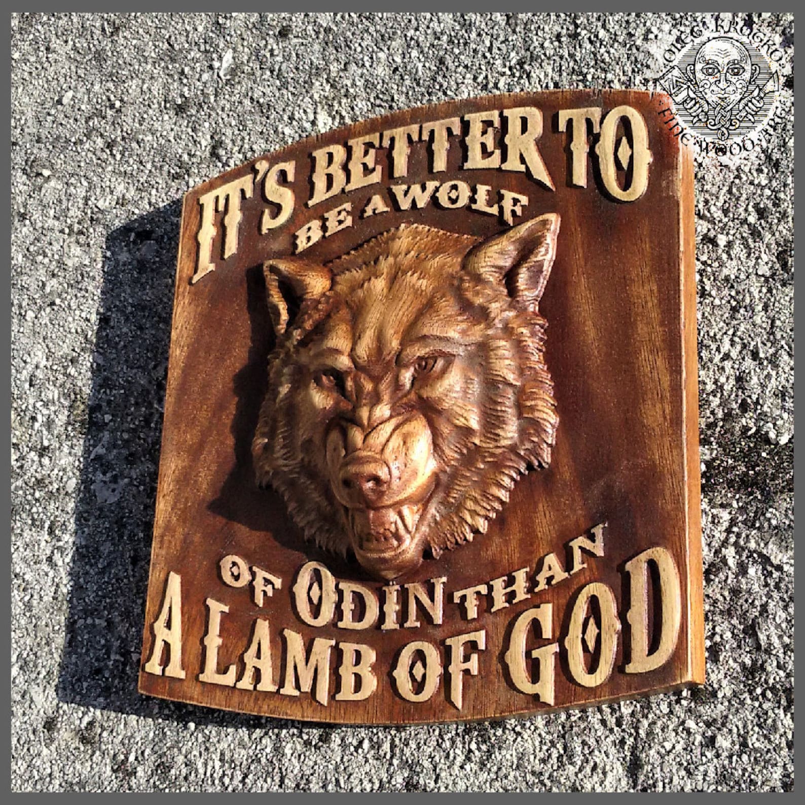 Wolf Odin Viking Valhalla Home Decor Norse Thor Wood Picture - Etsy