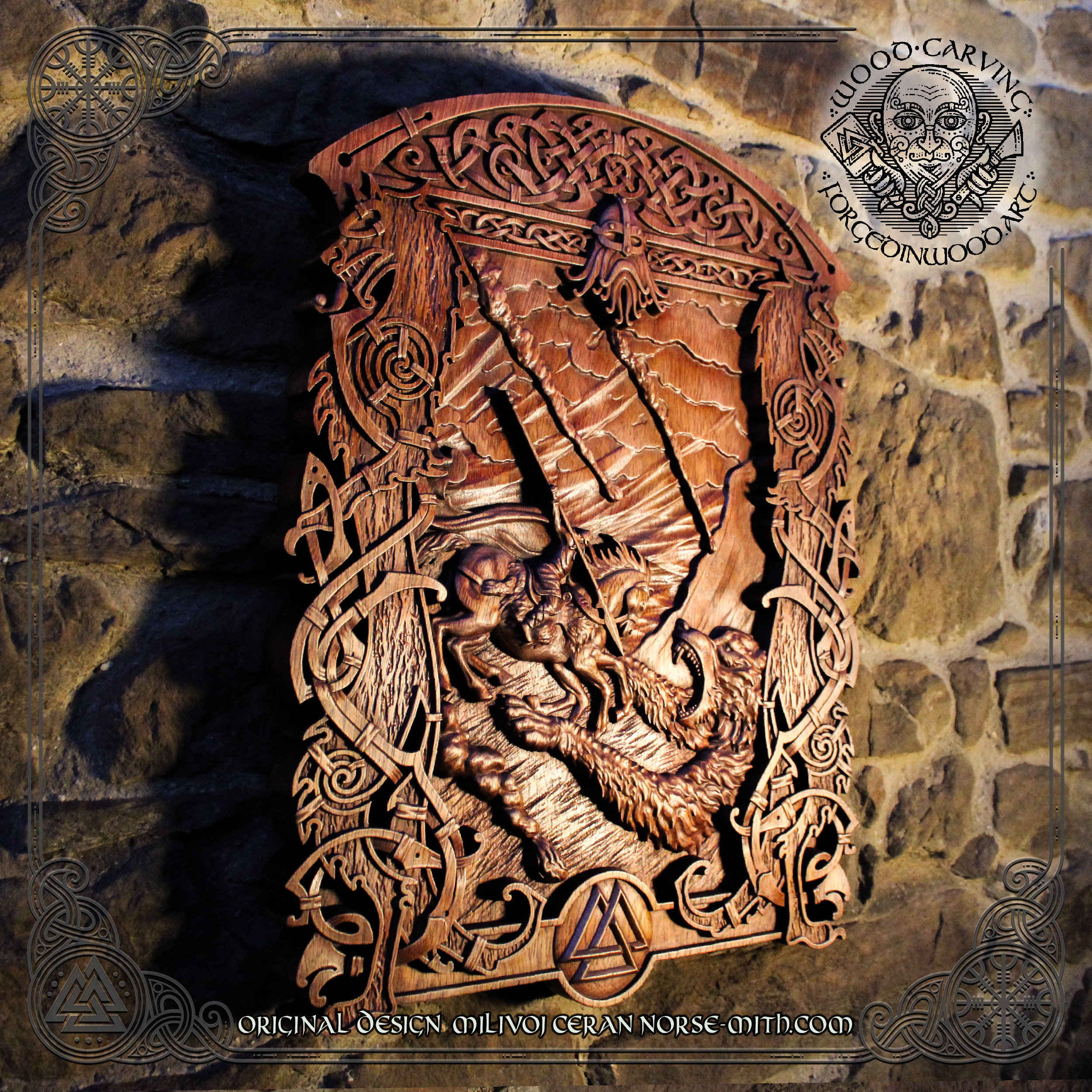 Ragnarok Luxury Wood Carving Picture. Vikings Home Decor. | Etsy UK