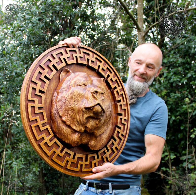 Bear Svastica Fylfot Cross Swastica Pagan Symbol Viking Home - Etsy