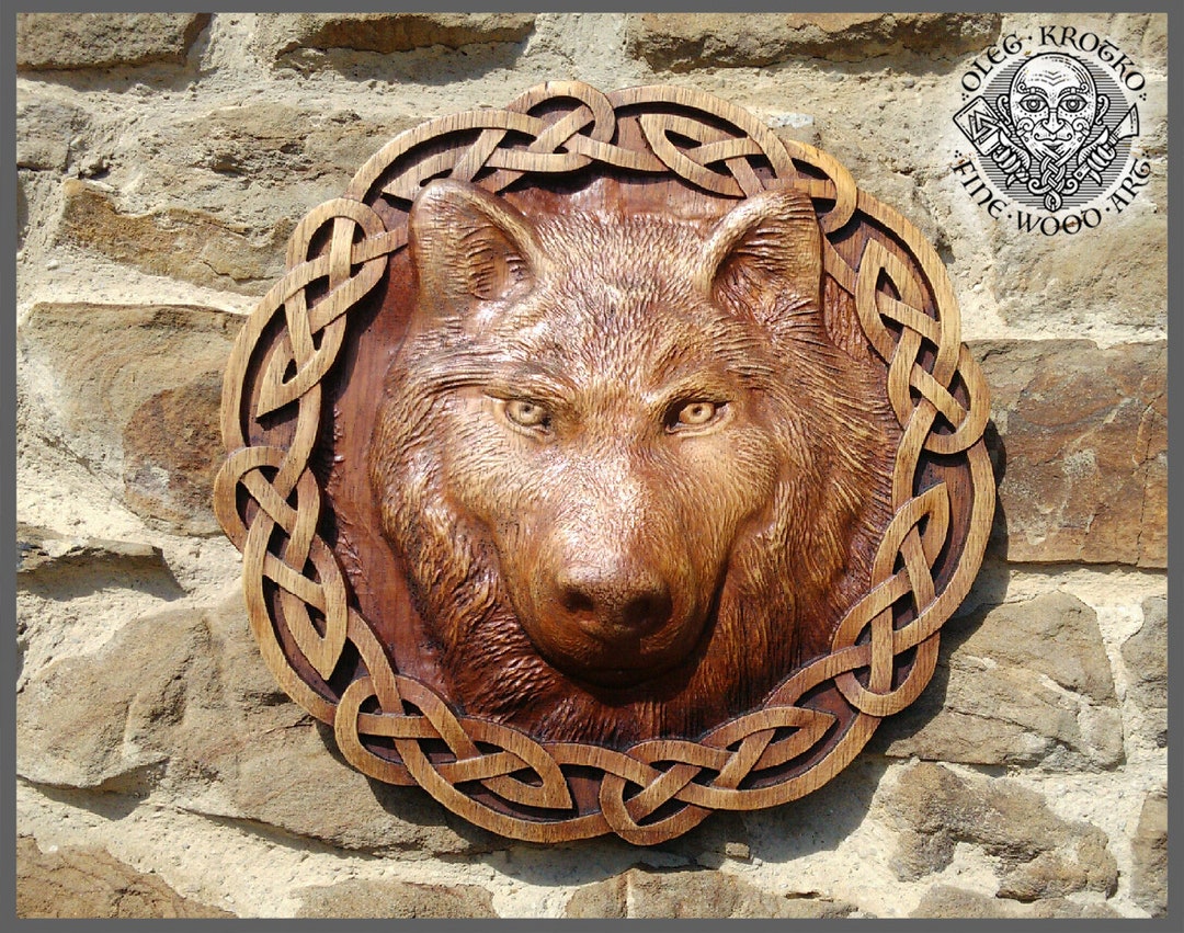 Realistic Wolf Portrait, Animal Lover Gift, Wolf Home Decor, Wood ...