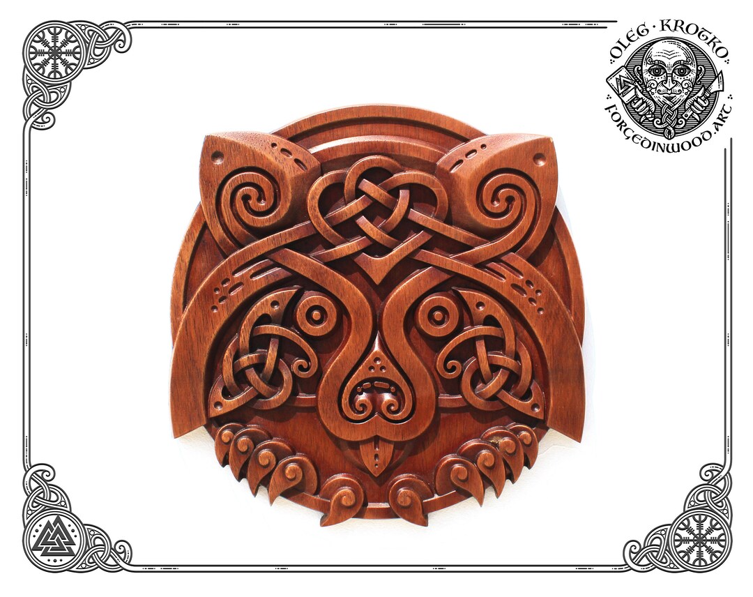 Cute Celtic Raccoon Wood Carved Plaque Celtic Knotwork Animal - Etsy
