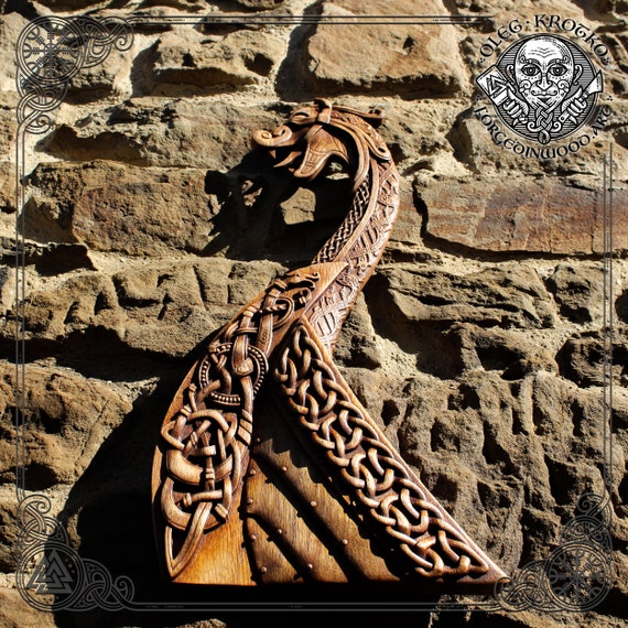 Viking Wood Carving Designs Wood Thors Hammer Oak Mjolnir Pendant