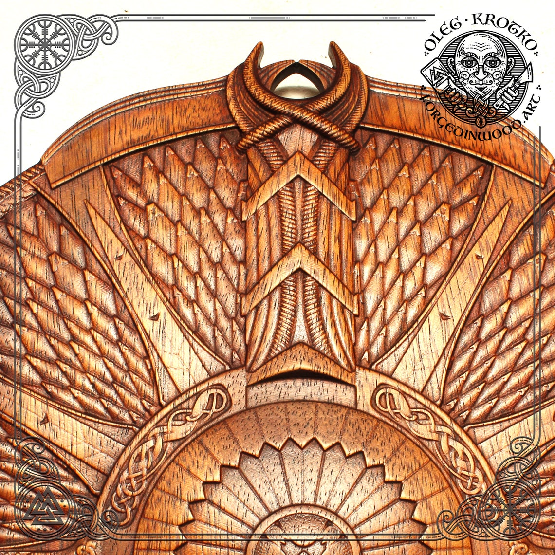 Magic Shield Best Gift for Viking Wood Carved Viking Wall - Etsy