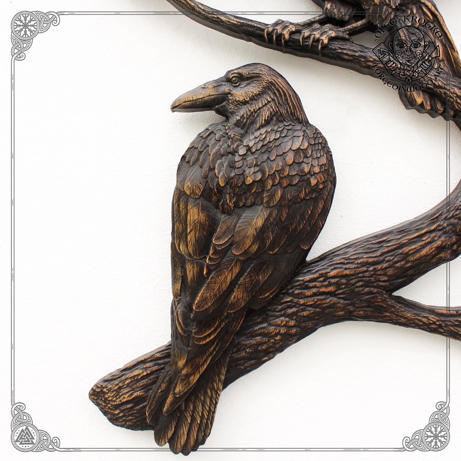 Cuervos de Odin Hugin y Munin, regalo vikingo de lujo, mitología ...