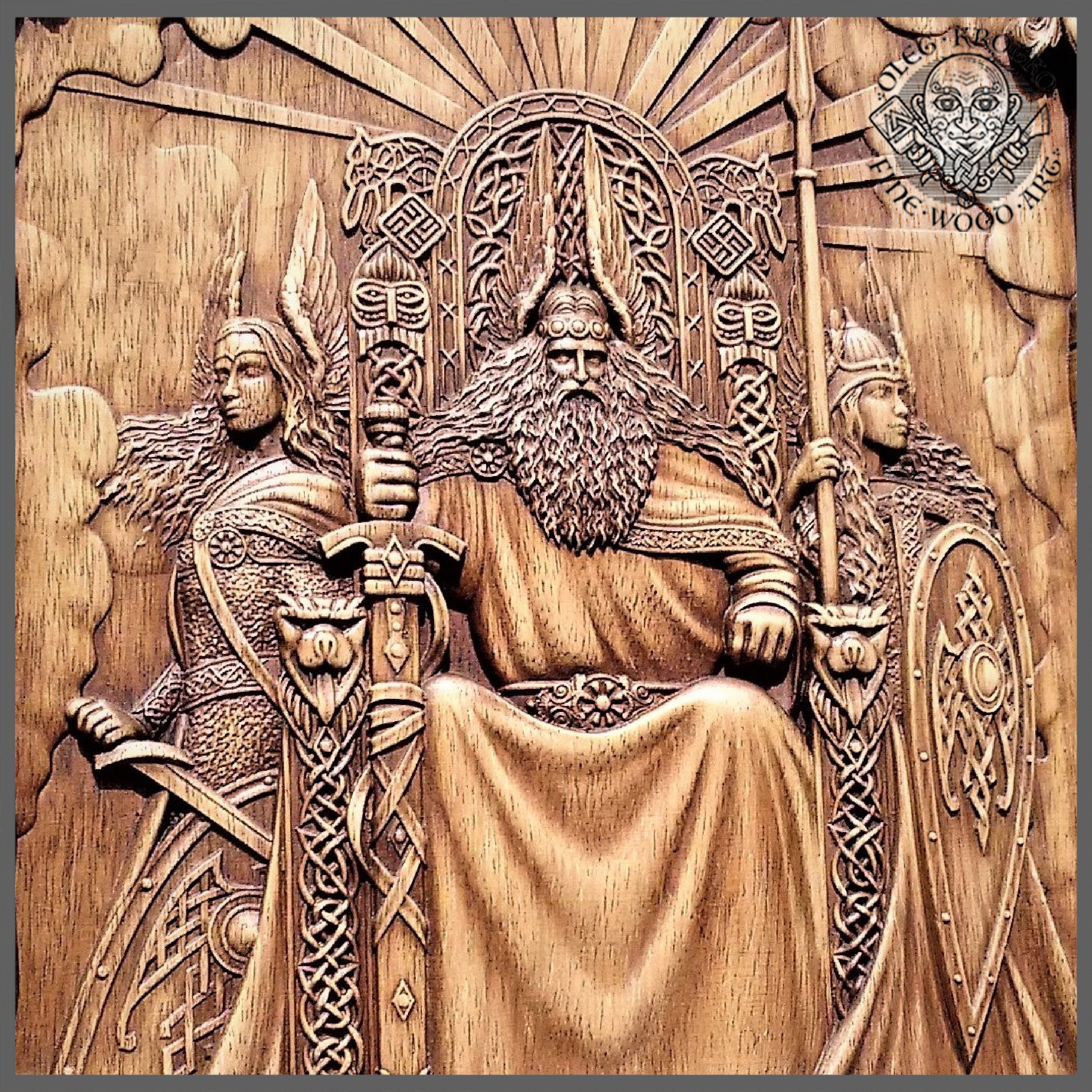 Odin Valkiria Valhalla vikings Home Decor Art Nórdico Madera | Etsy