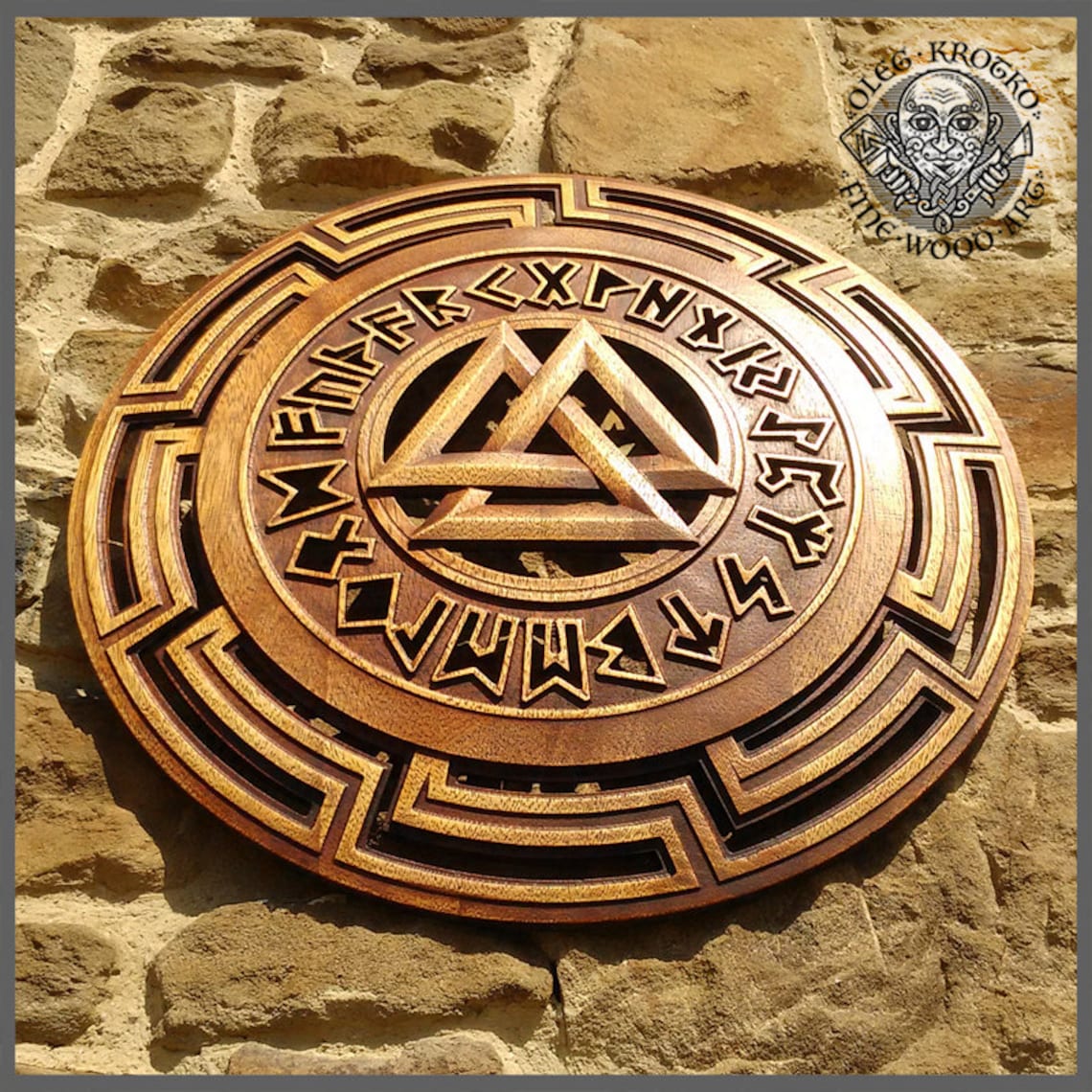 Walknut Lamp Cover Viking Symbol Plaques Home Decor Norse Thor Odin ...