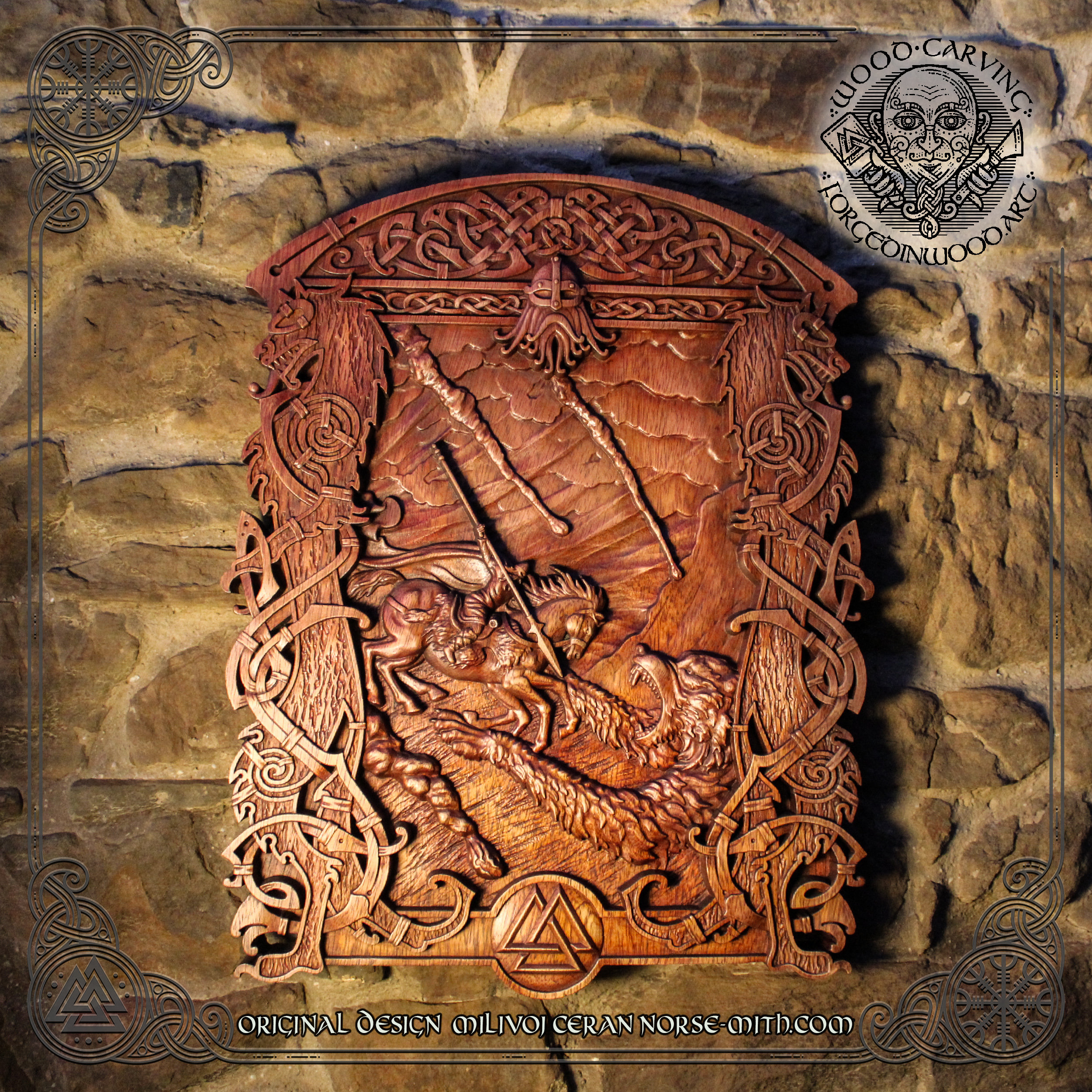 Ragnarok Luxury Wood Carving Picture. Vikings Home Decor. | Etsy UK
