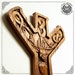 Luxury Carved Algiz Rune With Deer, Viking Mythology, Celtic Wooden ...
