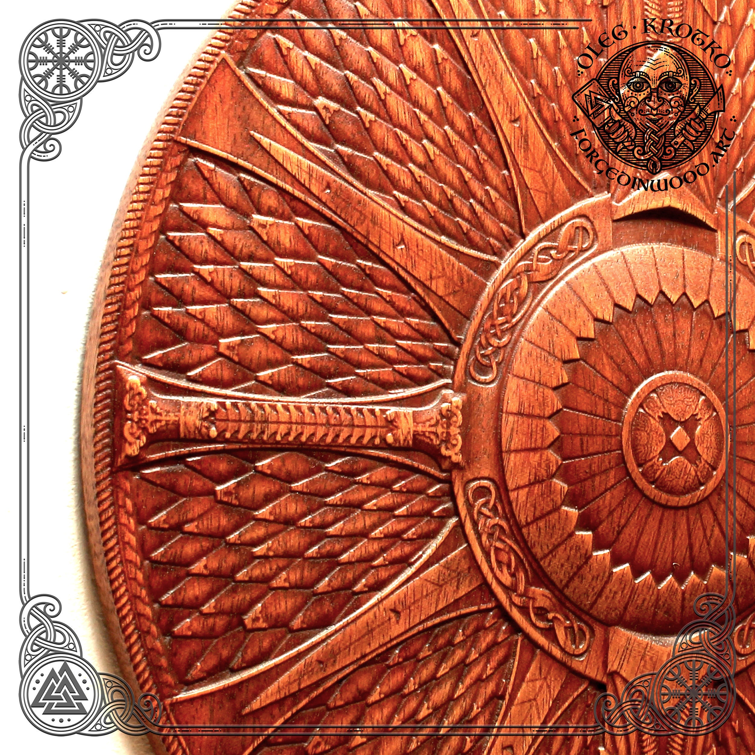 Magic Shield Best Gift for Viking Wood Carved Viking Wall - Etsy