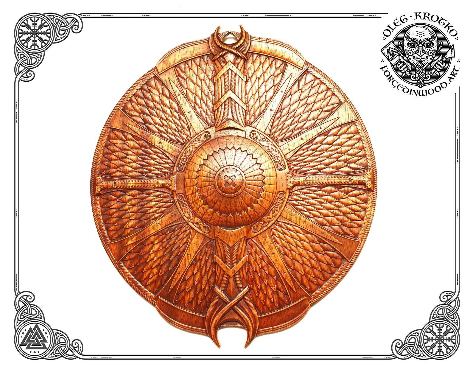 Magic Shield Best Gift for Viking Wood Carved Viking Wall - Etsy