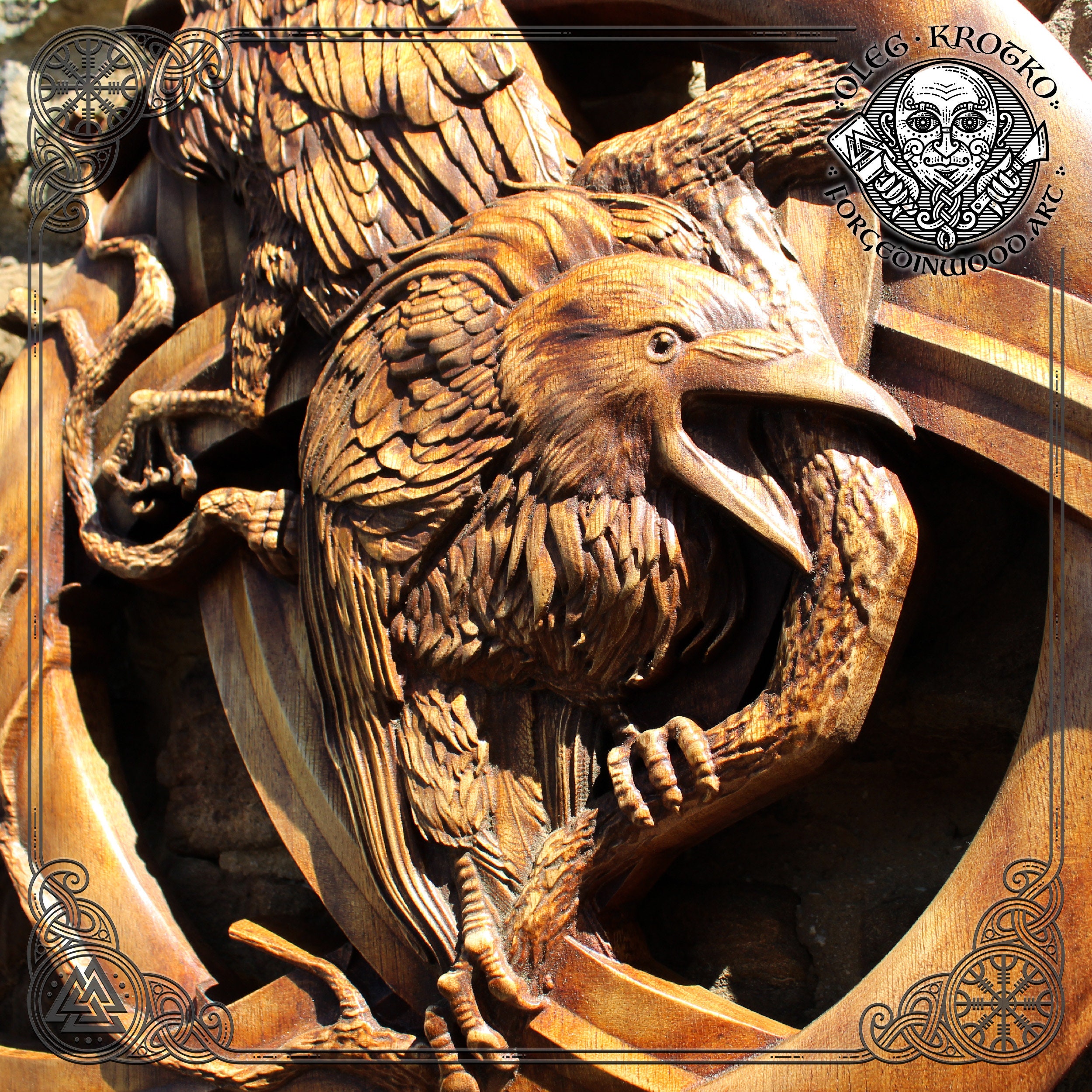 Hugin Munin Raven Odin Magic Viking Symbol Plaques Home Decor - Etsy Canada