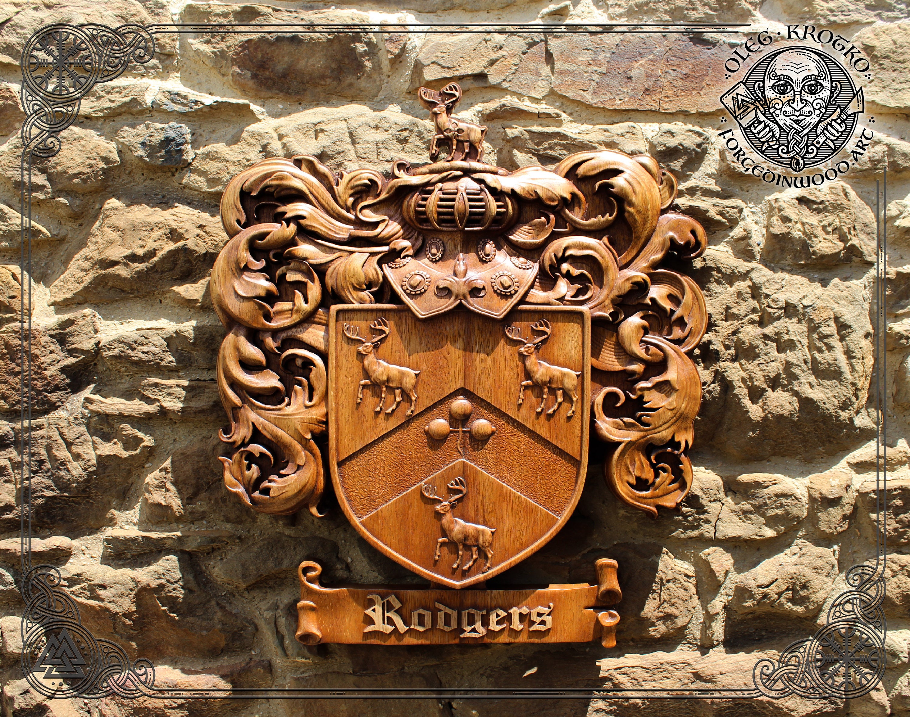 Example of Family Heraldic Symbols Coat Arms Custom Artwork | Etsy