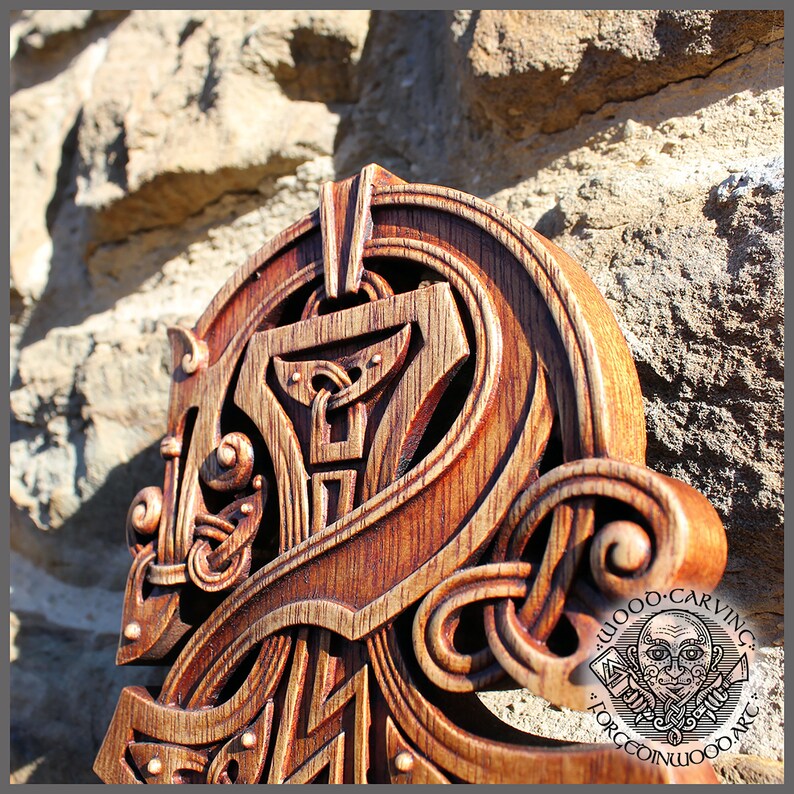 Thor Hammer Norse Wood Carving Vikings Odin Art Pagan Heathen | Etsy