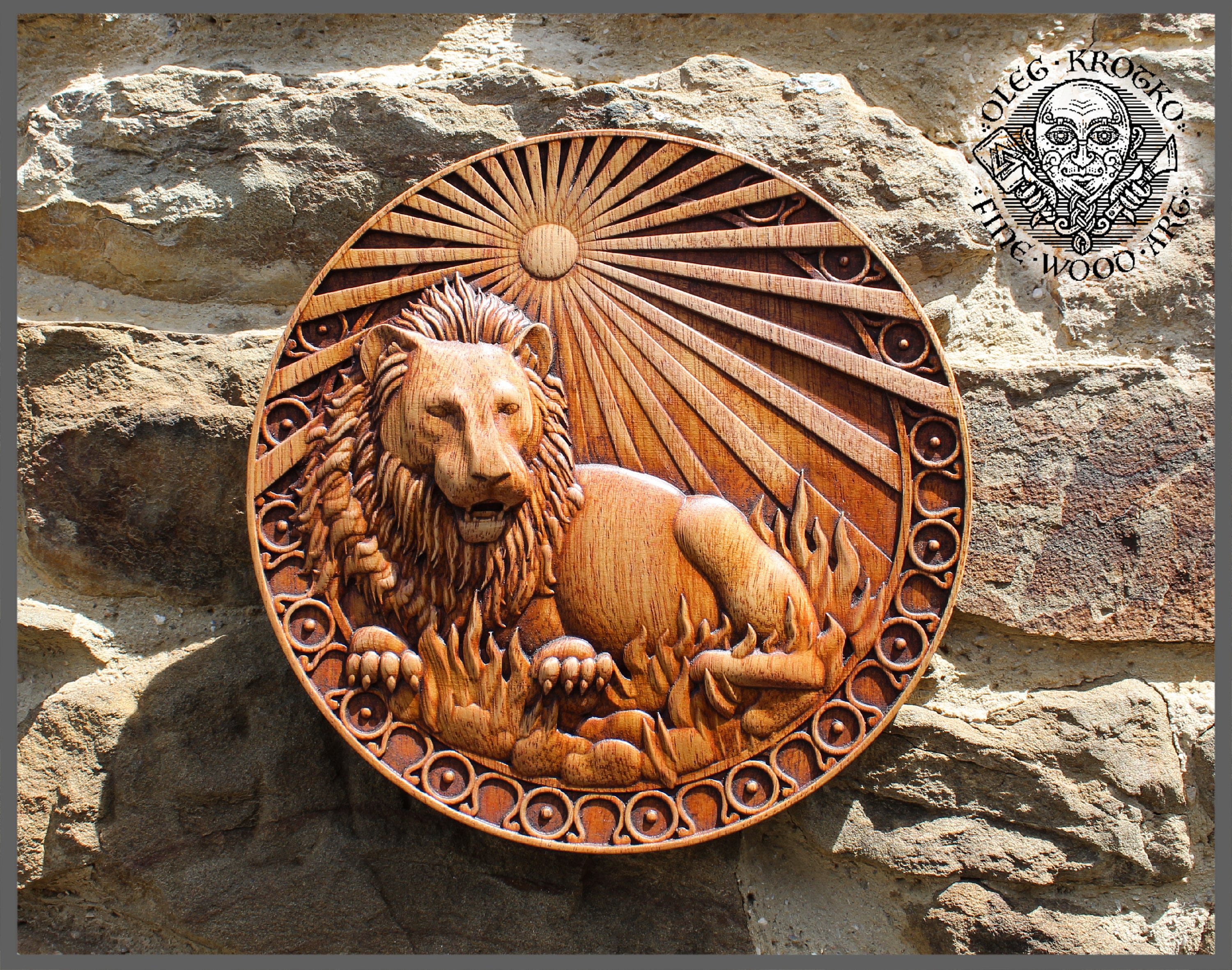 Leo Zodiac Symbol Wood Plaque Horoscope Wood Carving Leon Sign | Etsy