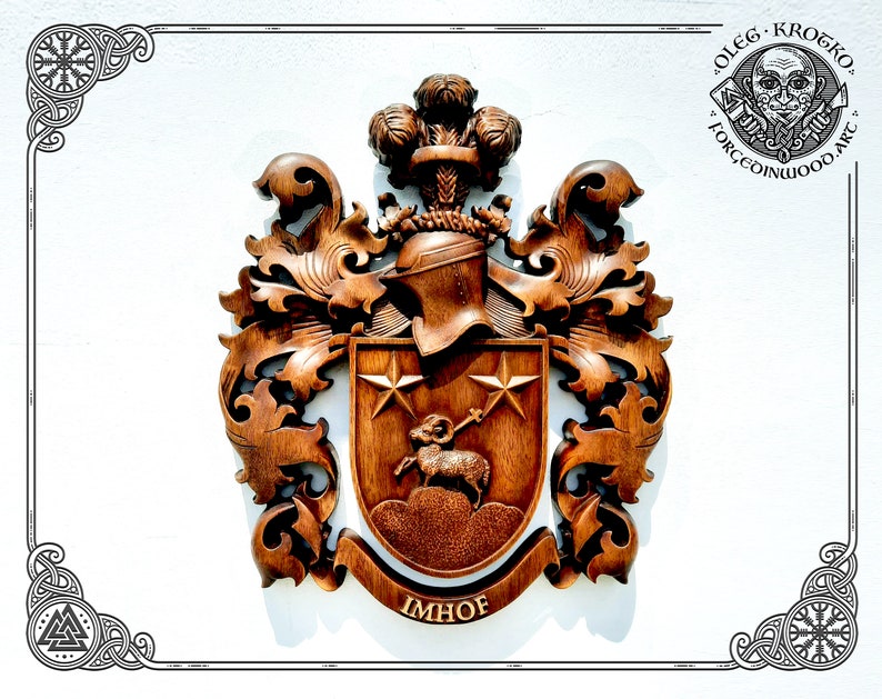 Example of Family Heraldic Symbols Coat Arms Custom Artwork - Etsy
