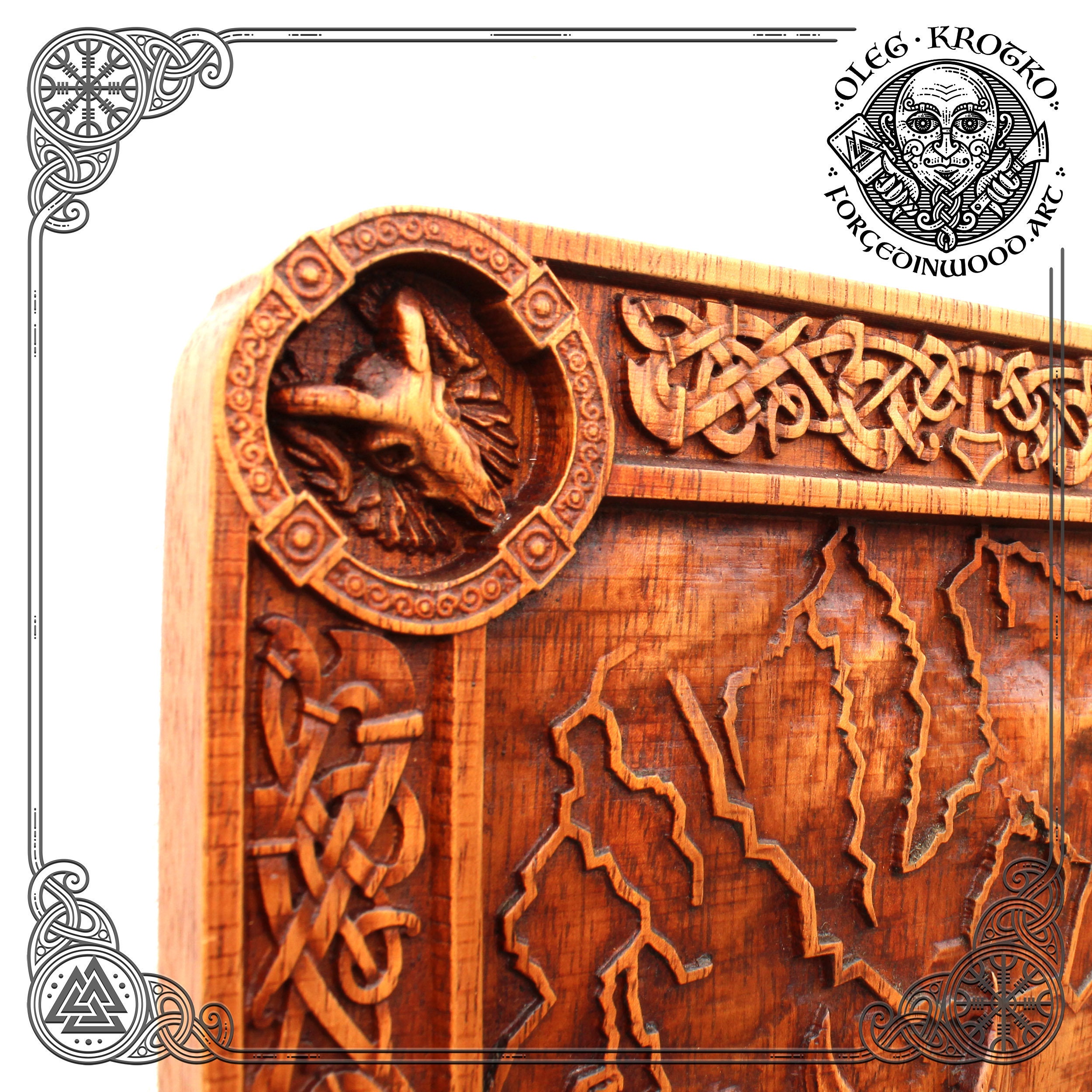 Thor Norse Wood Carving Vikings Wall Woodwork Art Odin Wall - Etsy