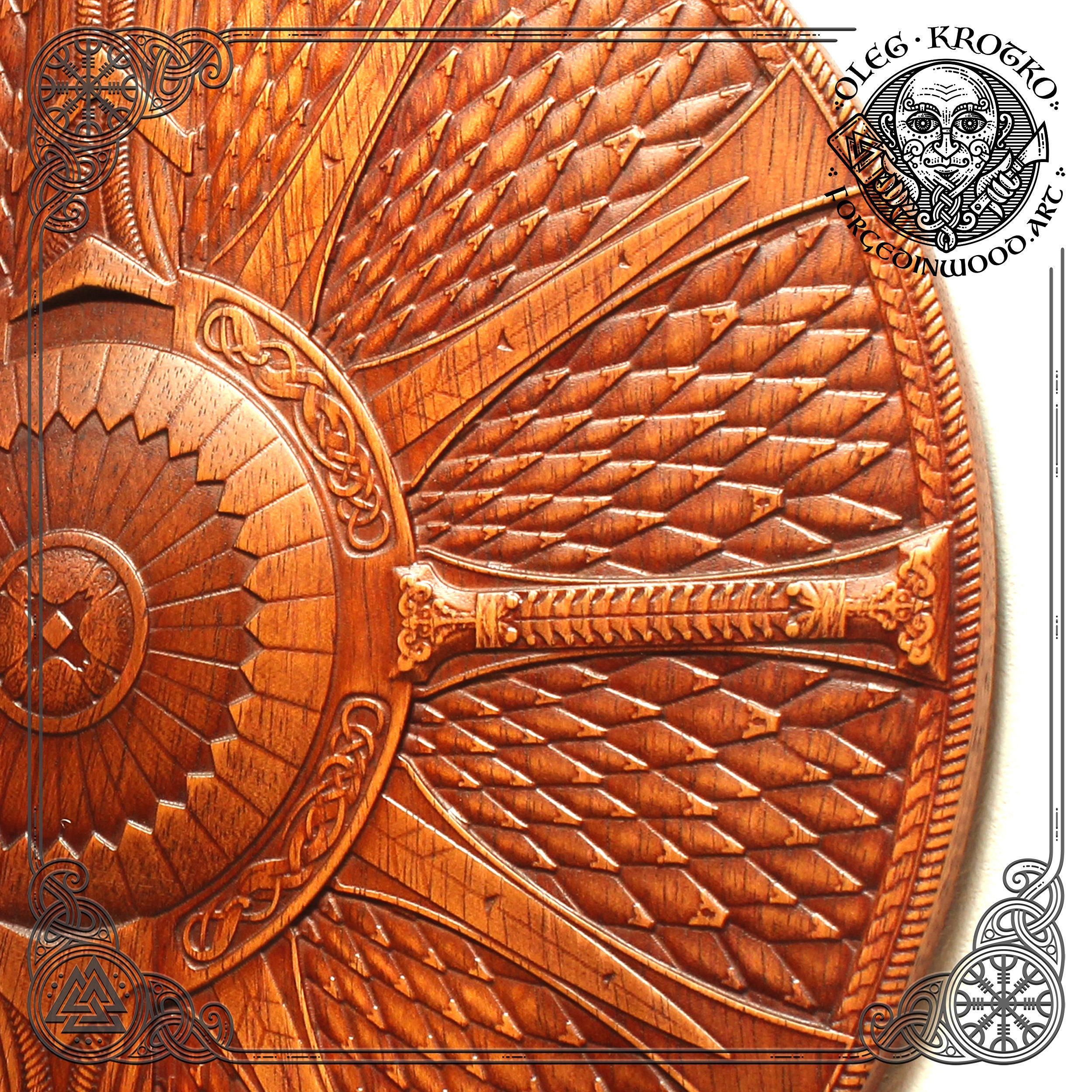 Magic Shield Best Gift for Viking Wood Carved Viking Wall - Etsy