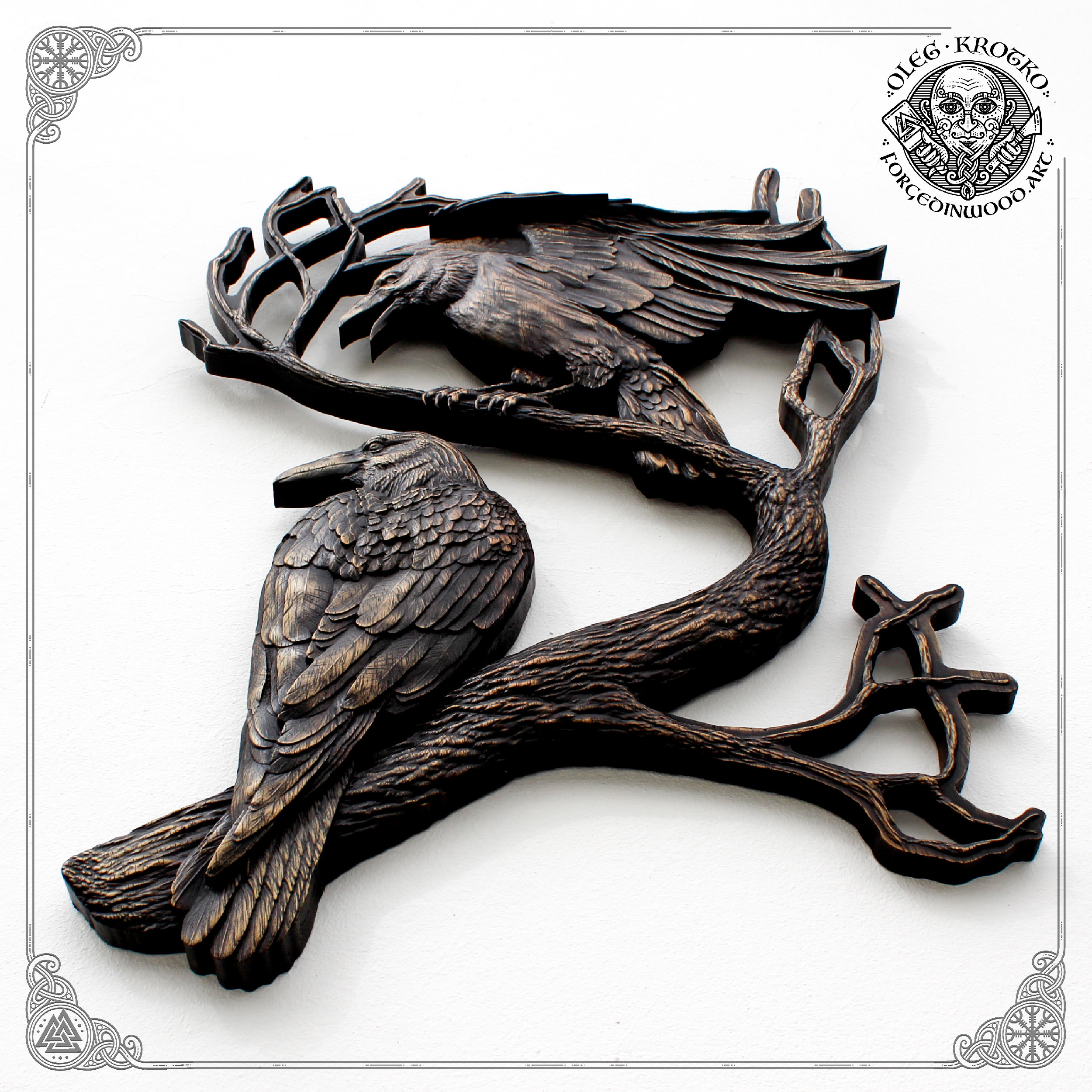 Cuervos de Odín Hugin y Munin regalo vikingo de lujo | Etsy