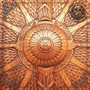 Magic Shield, Best Gift for Viking, Wood Carved Viking Wall Hanging ...