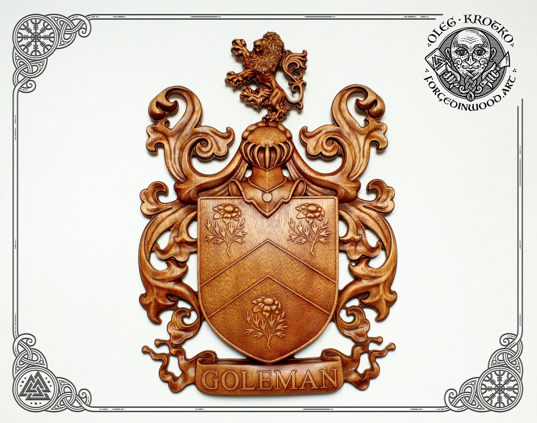 Example of Family Heraldic Symbols Coat Arms Custom Artwork Middle Ages ...