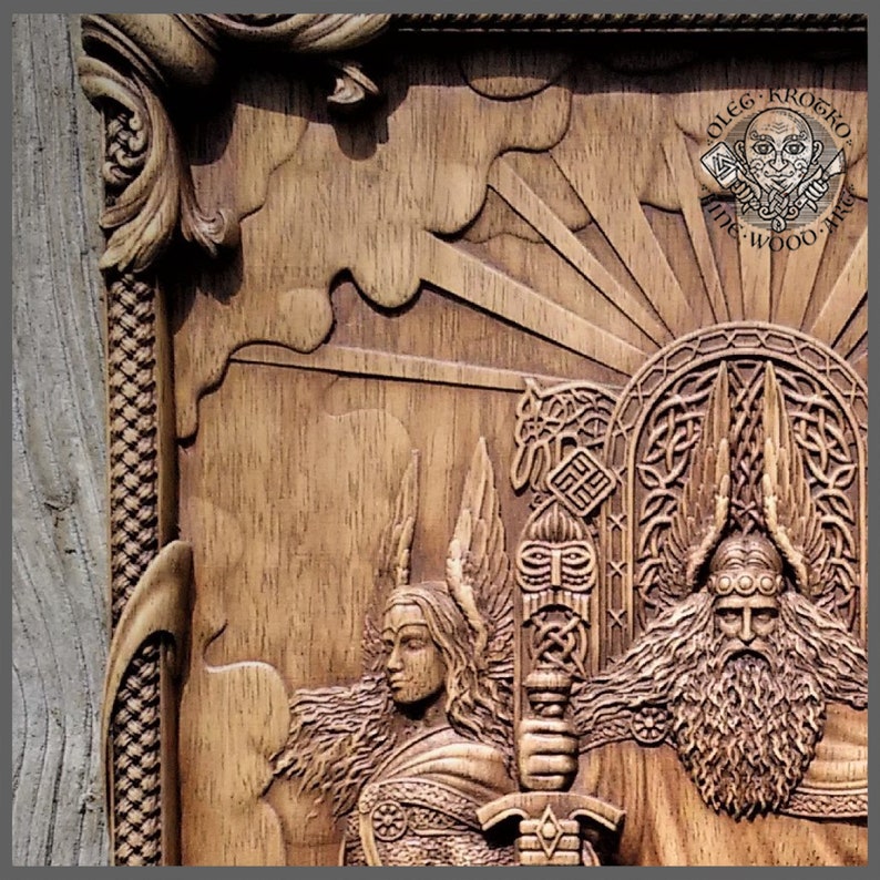 Odin Valkiria Valhalla Vikings Home Decor Art Norse Wood - Etsy