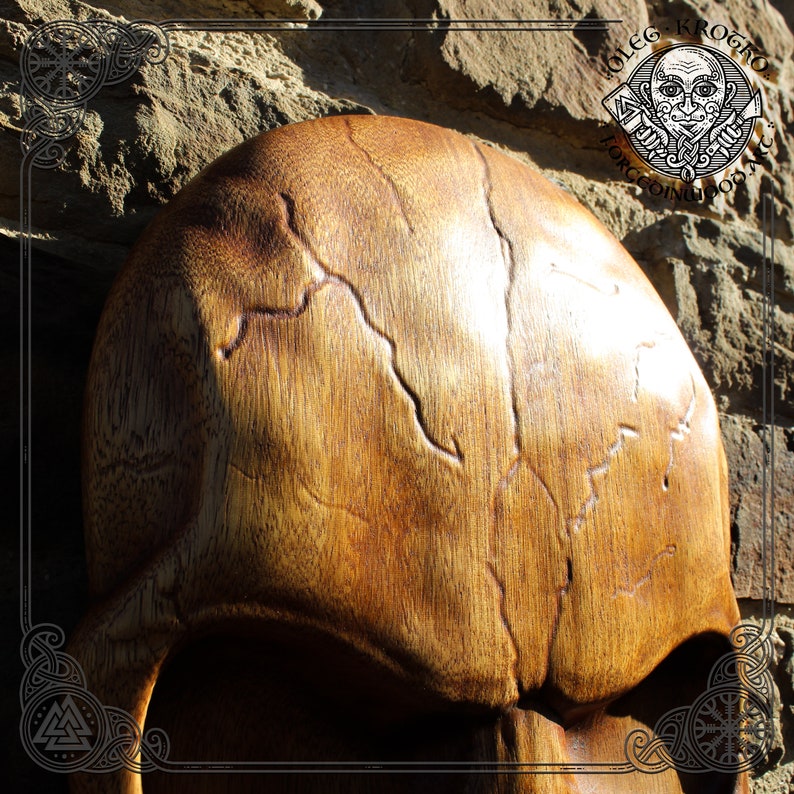Cool Viking Valhalla Skull Carved Macabre Art Sculpture | Etsy