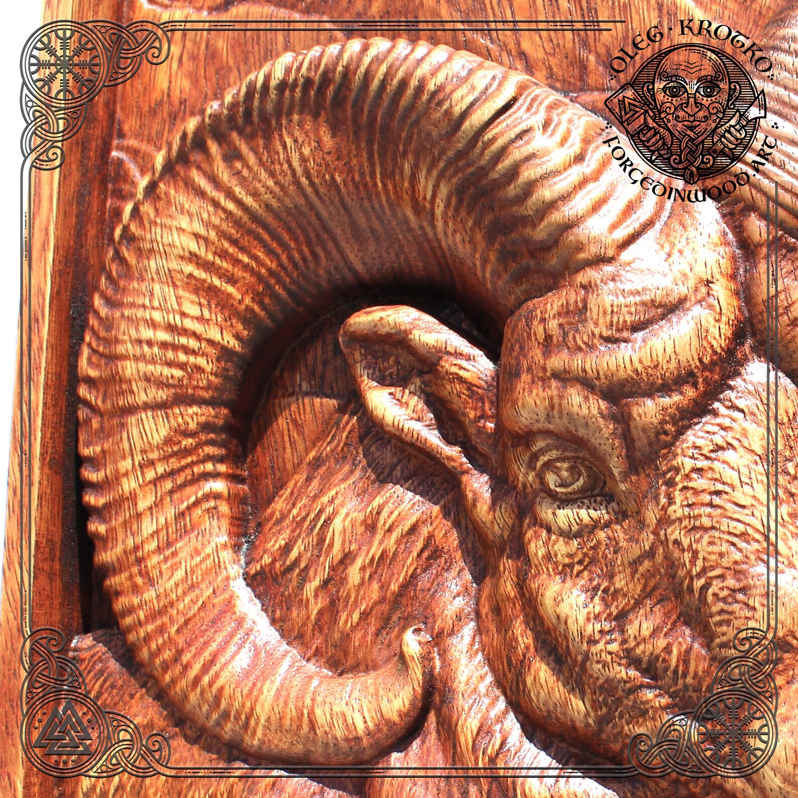 Goat Portrait Graceful Wood Carving Picture Wood Carved - Etsy