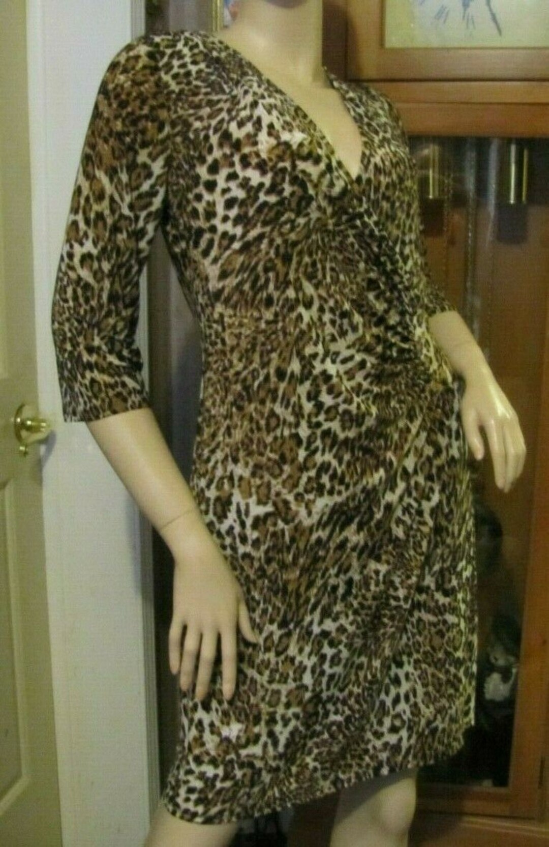 AA Studio AA Brown Animal Pattern Dress Size 10P - Etsy
