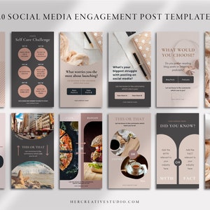 Social Media Engagement Templates | Canva Templates | Instagram Post ...